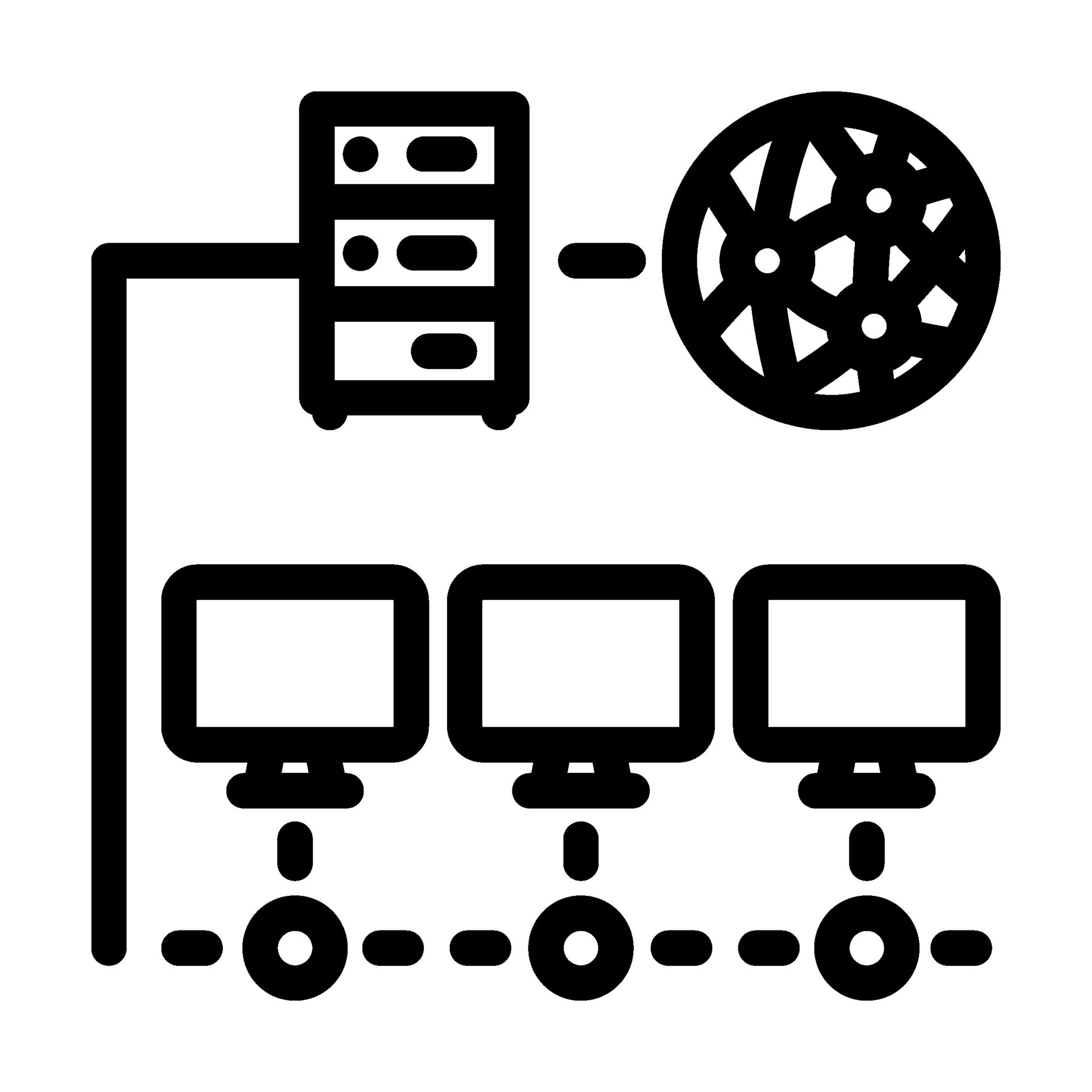 Network Configuration Repair Computer Line Icon Vector Illustration 39617622 Vector Art At Vecteezy