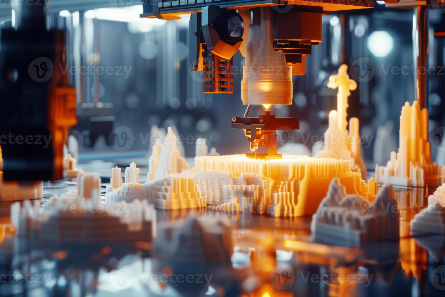 AI generated 3D Printing Urban Architectural Models 39626574 Stock Photo at Vecteezy
