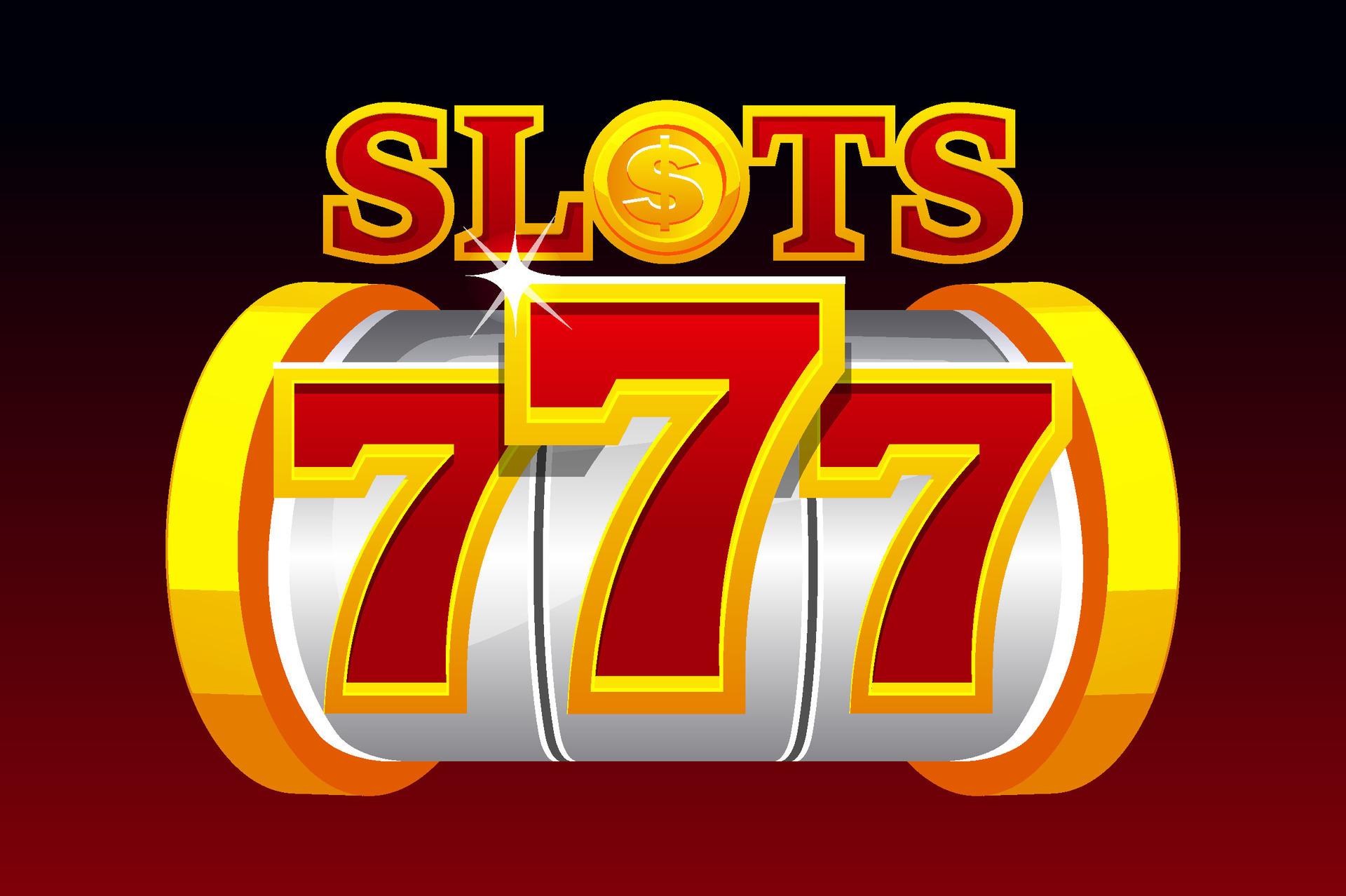 Slot machine 777. Golden and red Banner for a casino game. 39631421 Vector Art at Vecteezy