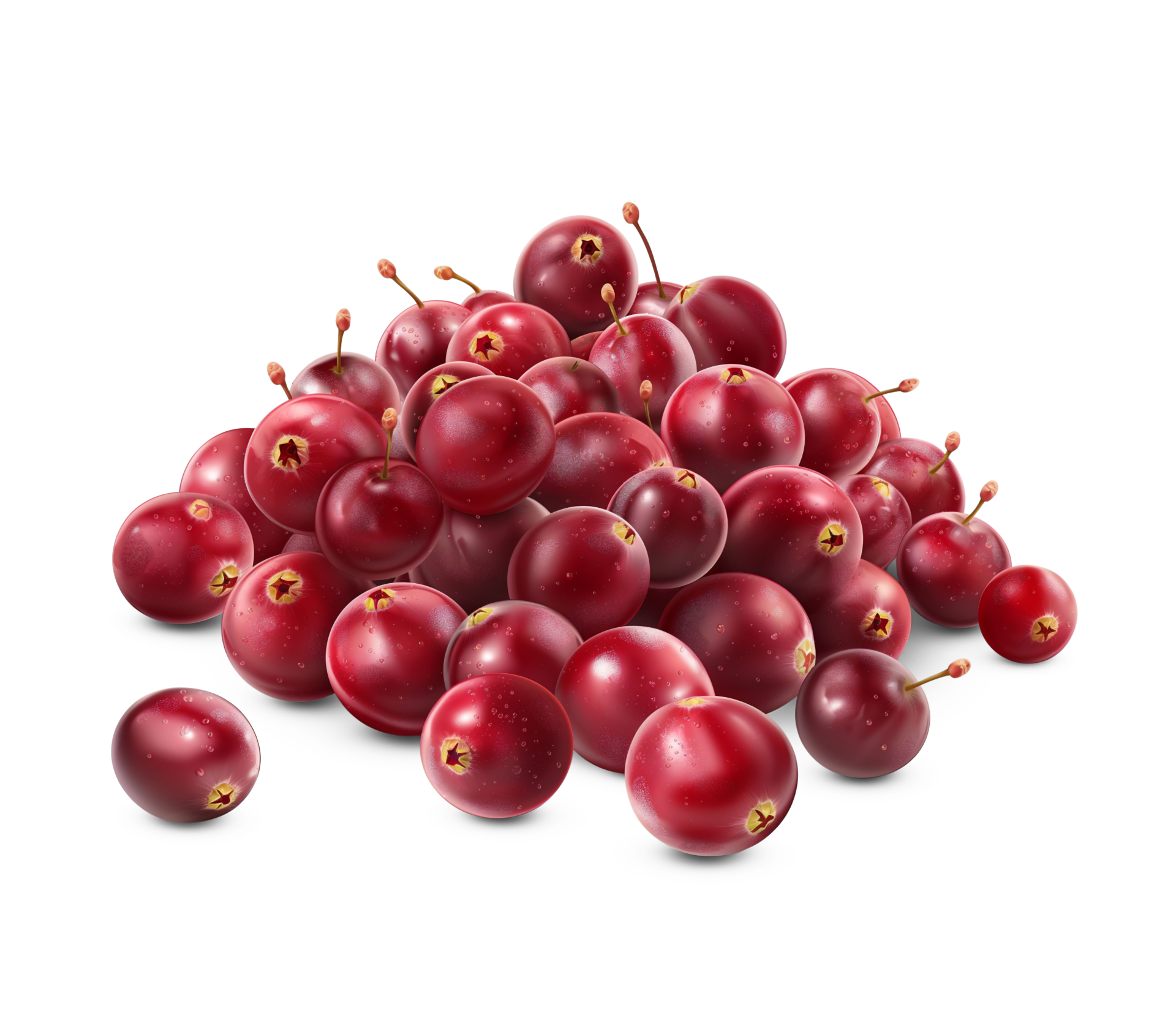 Ai Generated Cranberries Pile On The Floor Healthy Organic Berry Natural Ingredients Concept