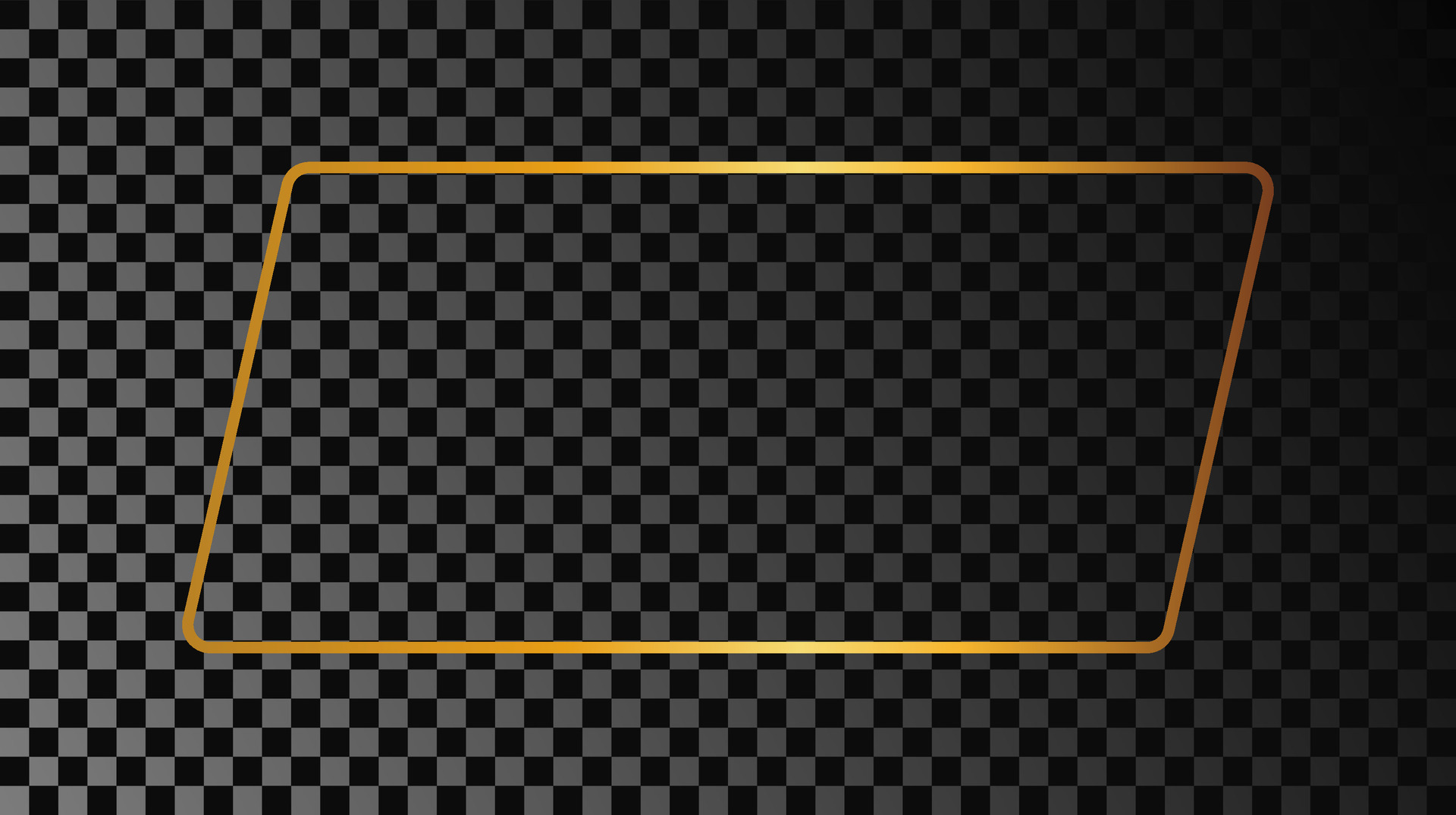 Gold glowing rounded rectangular shape frame 39648110 Vector Art at ...