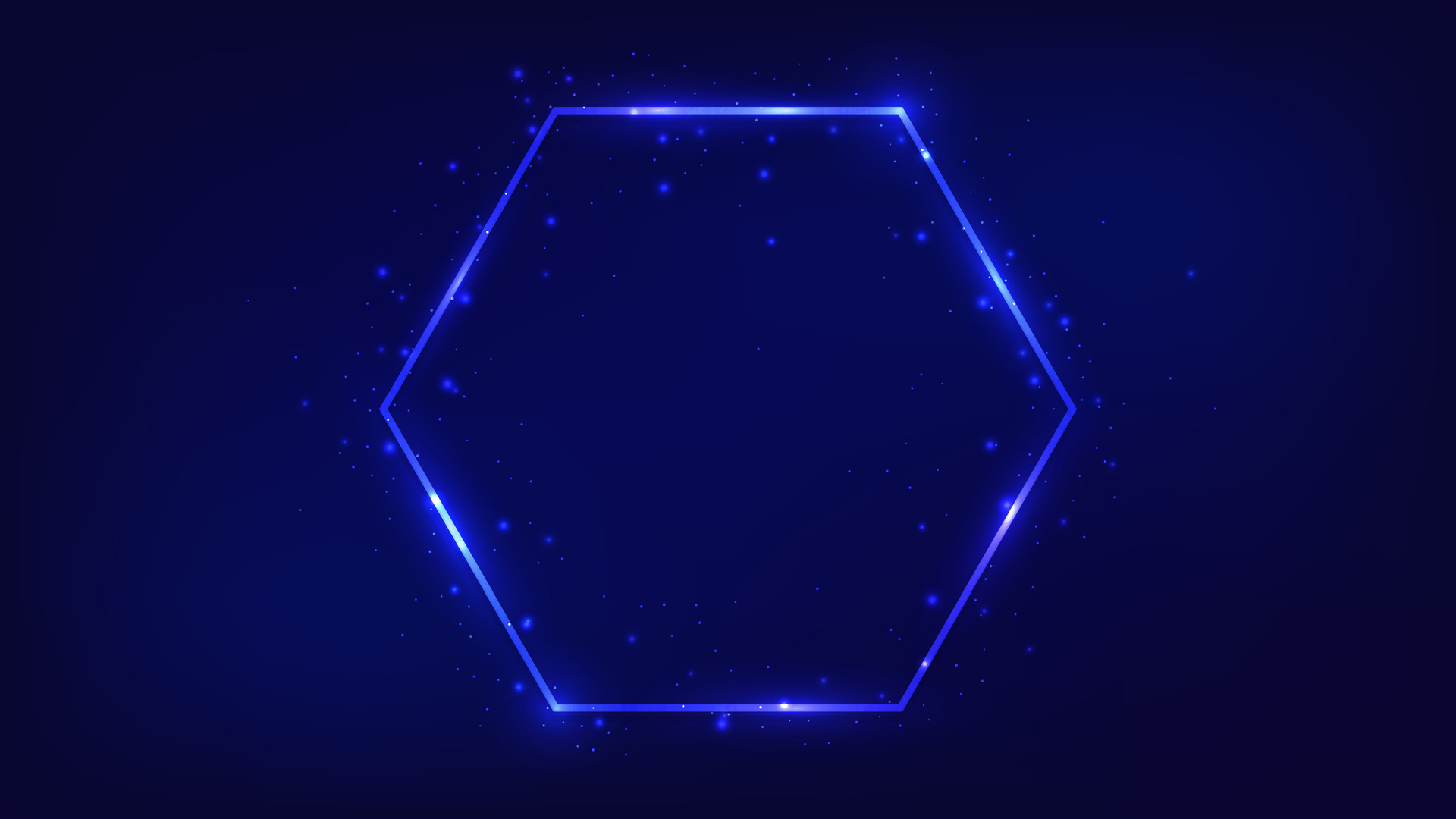 Neon hexagon frame with shining effects 39648205 Vector Art at Vecteezy