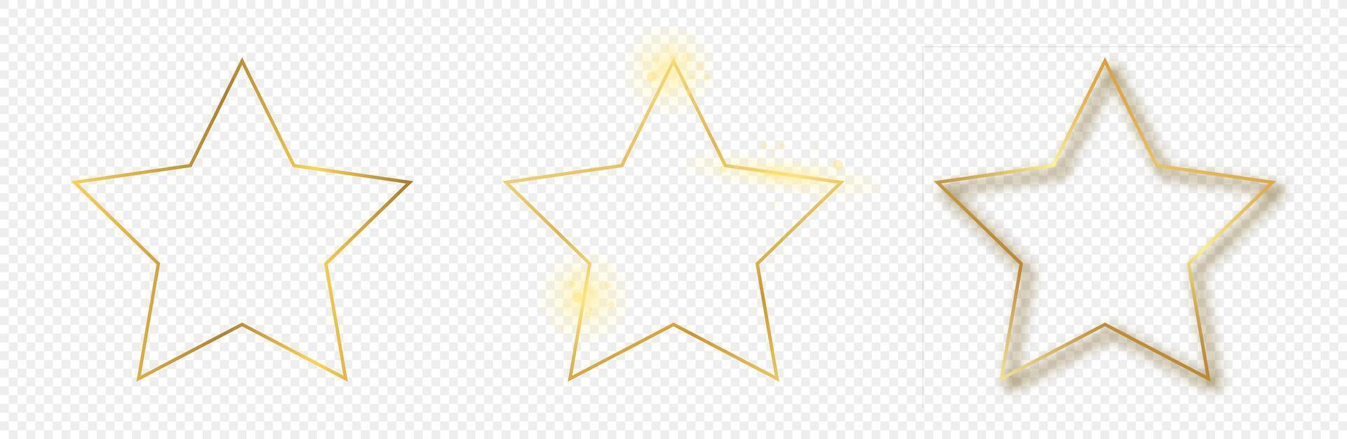 Gold glowing star shape frame 39648208 Vector Art at Vecteezy