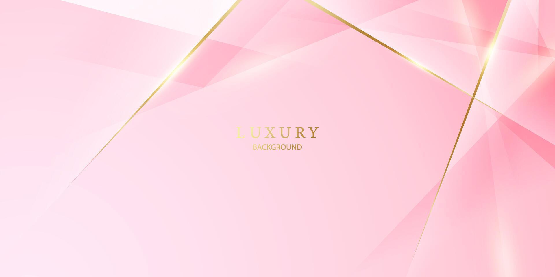 pink abstract background with luxury golden elements vector ...