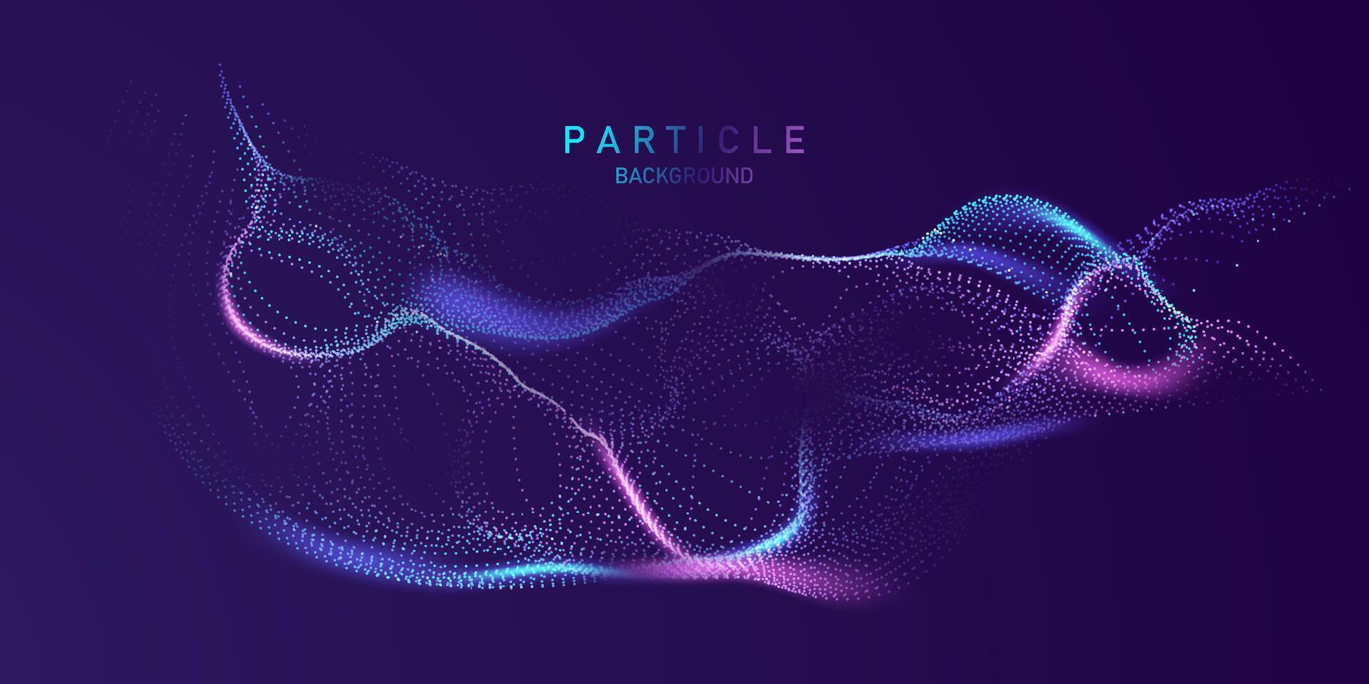 Point Flow Particle Wave Curve Pattern Concept Of Technology Modern