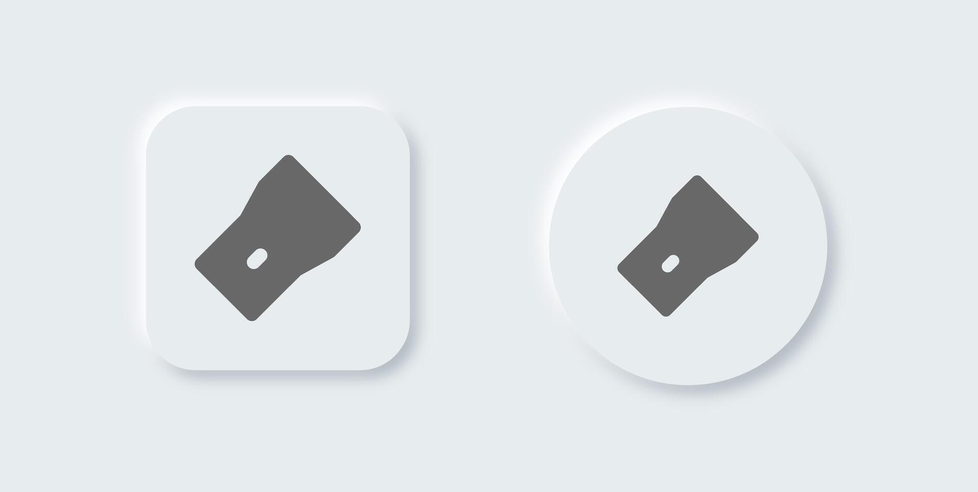 Flashlight Solid Icon In Neomorphic Design Style Torch Signs Vector