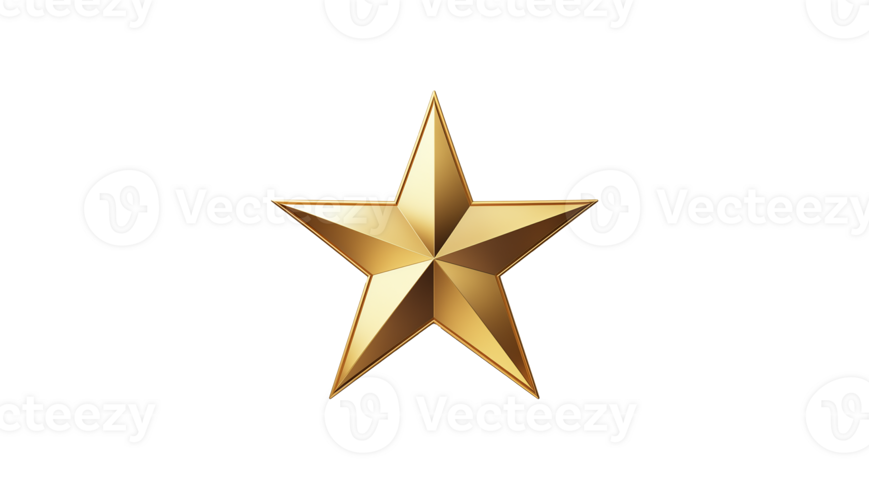 AI generated Golden star cut out. Realistic gold star on transparent background 39651522 PNG