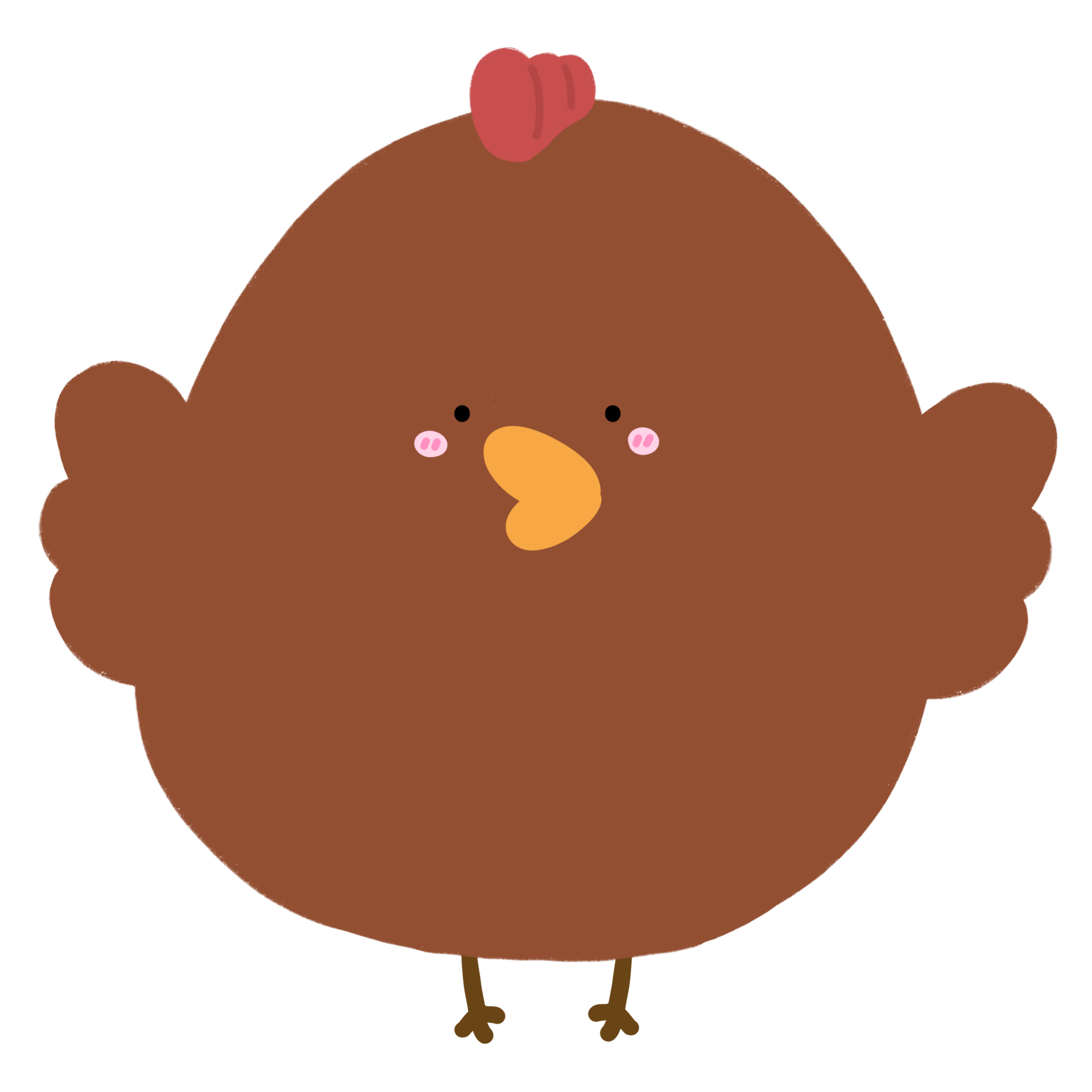 Brown Chicken Cartoon Illustration 39651873 Png