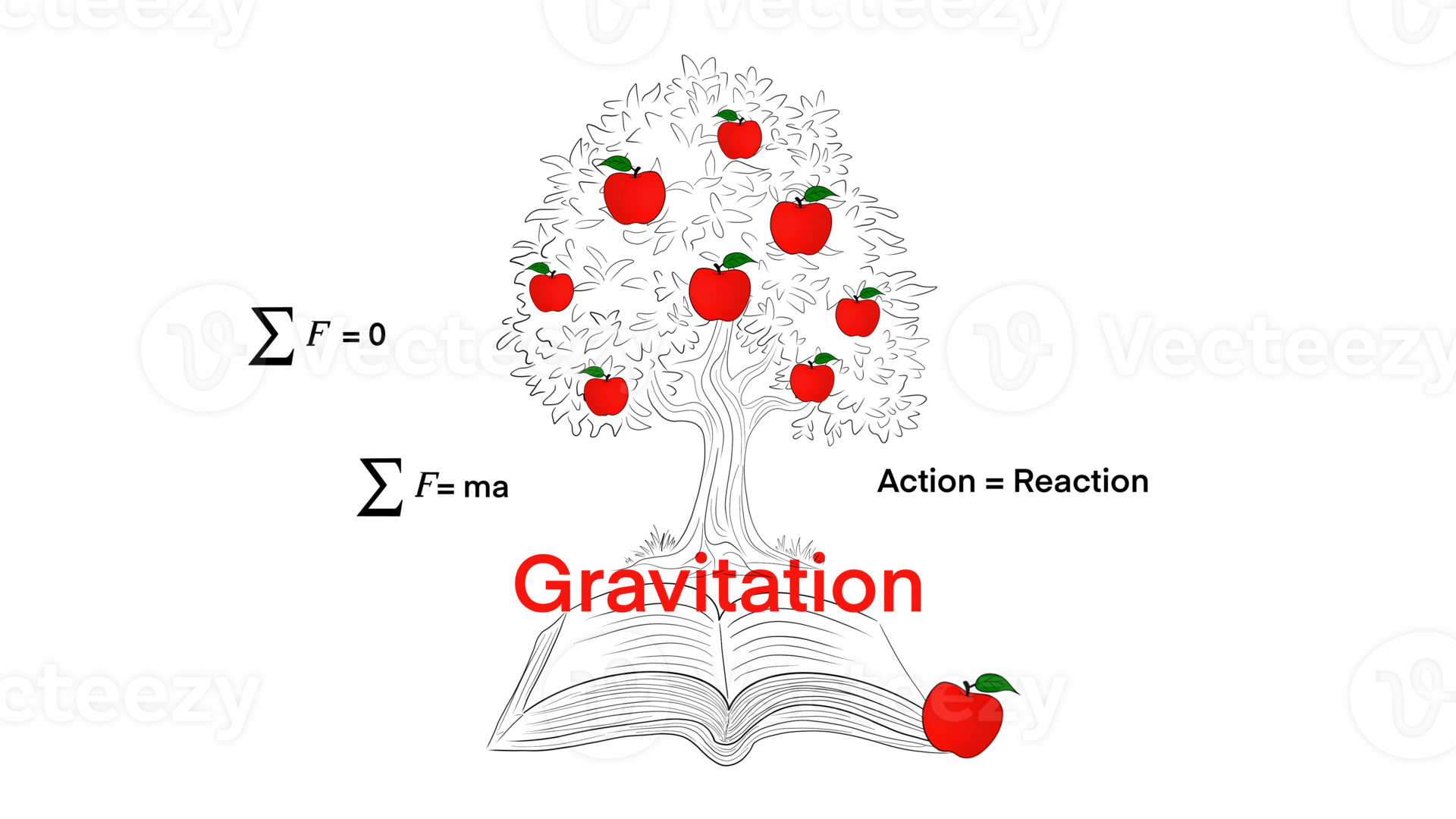 el gravitacional fuerza de el tierra animación, gravedad, que cae ...