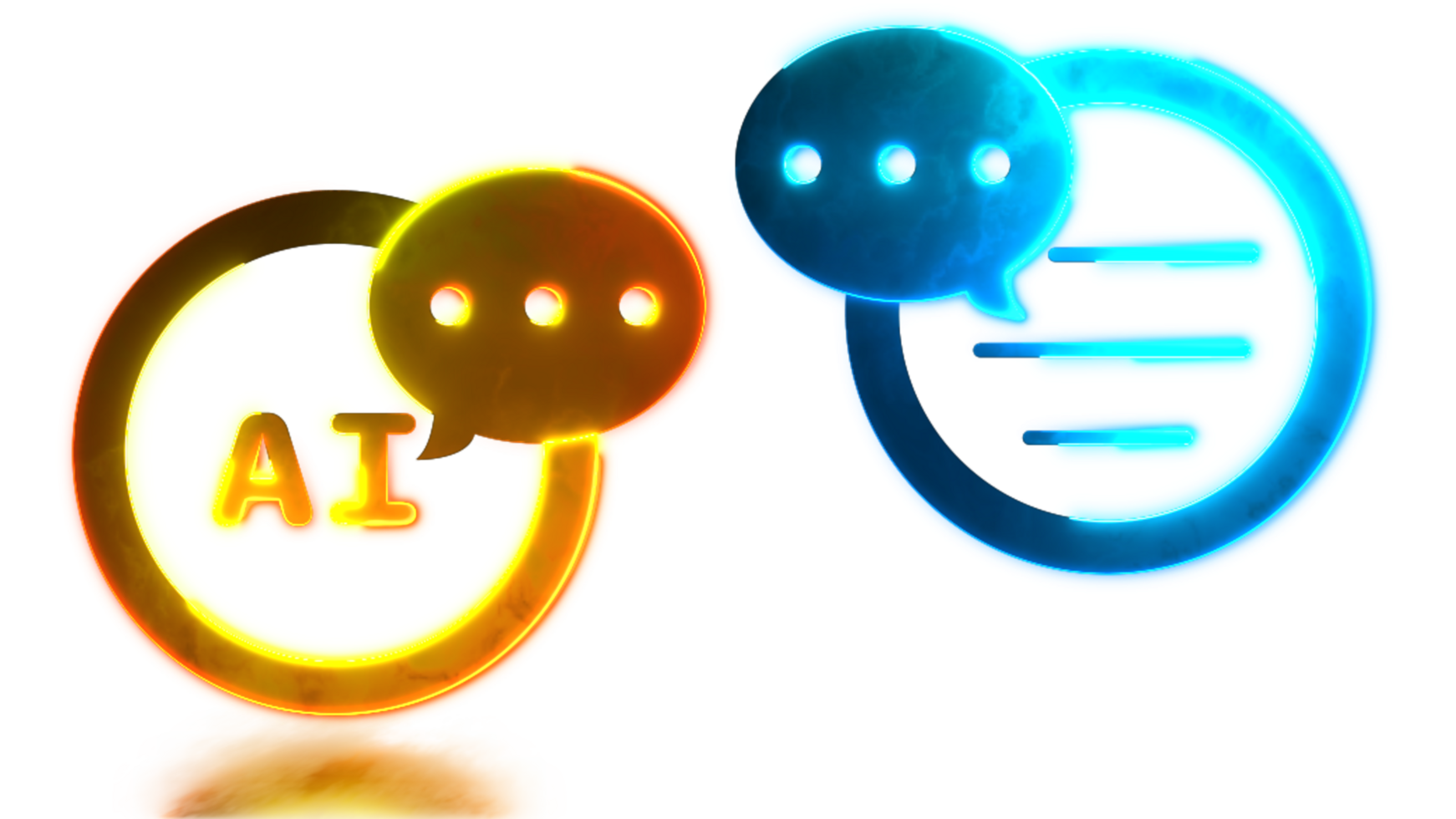 Looping Neon Glow Effect Chat With Ai 39651983 Png