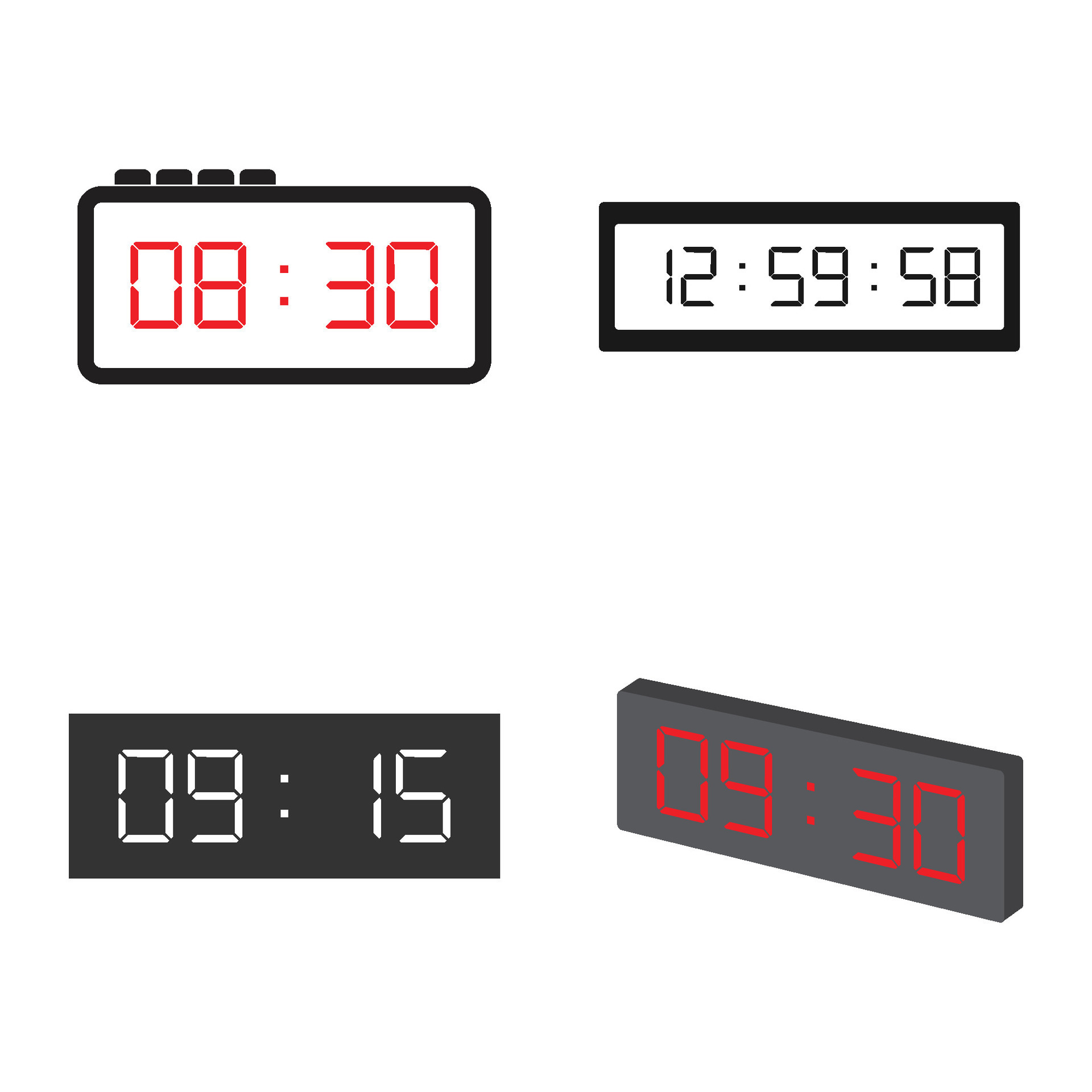 digital clock icon vector 39654268 Vector Art at Vecteezy