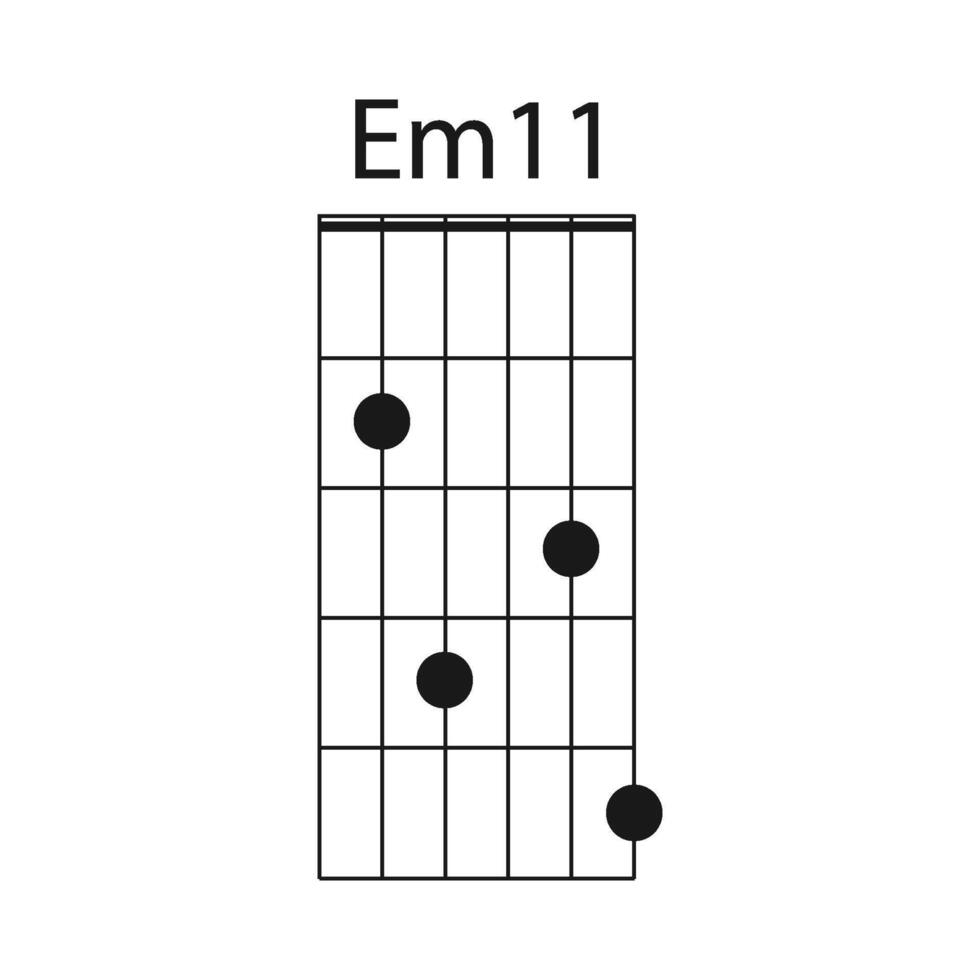 Em11 guitar chord icon 39654359 Vector Art at Vecteezy