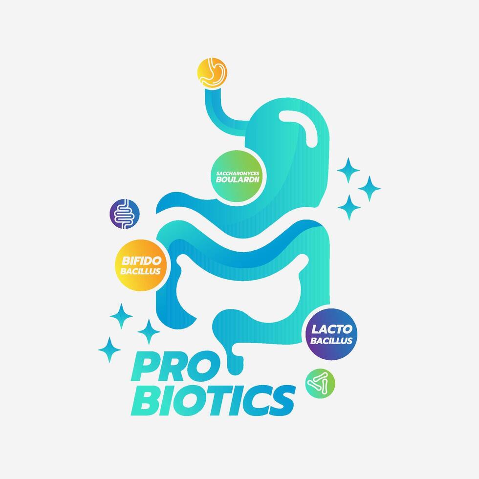 Probiotic Foods Good Bacteria Vector Illustration 39656393 Vector Art