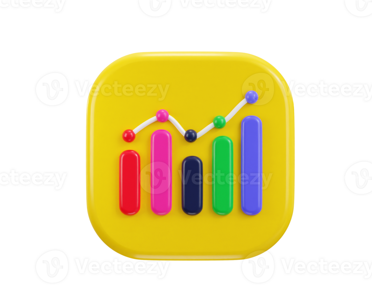 3d chart icon 3d rendering illustration 39660993 PNG