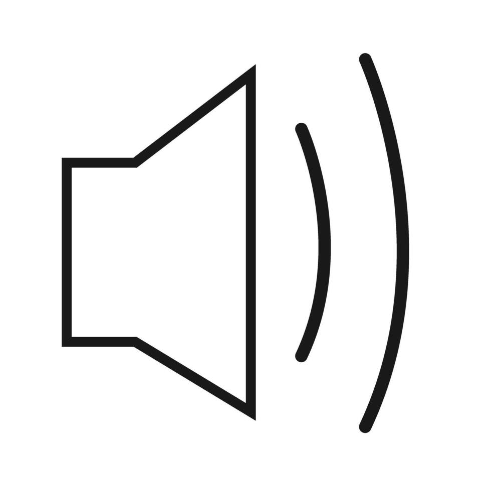 Audio speaker volume on line art icon for apps and websites. Vector ...