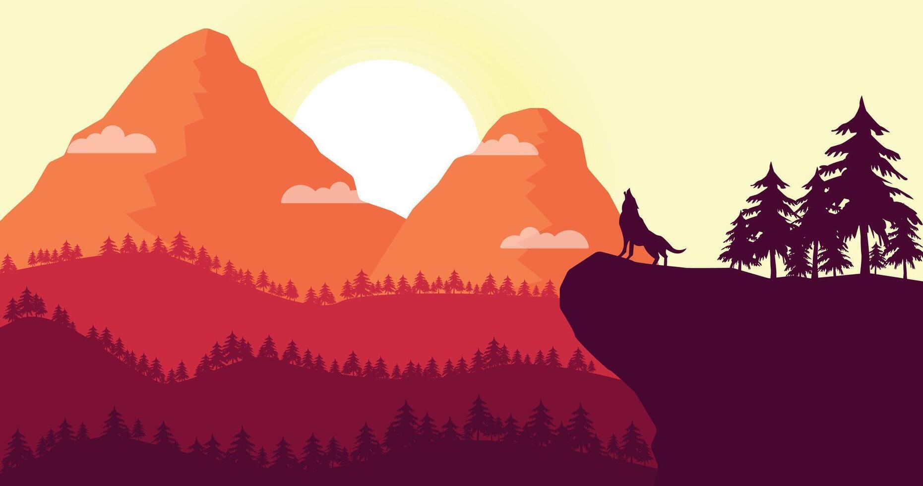 flat design forest vector 39664039 Vector Art at Vecteezy