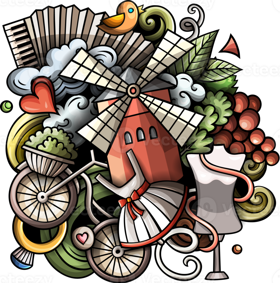 França Detalhado Desenho Animado Ilustração 39666766 Png