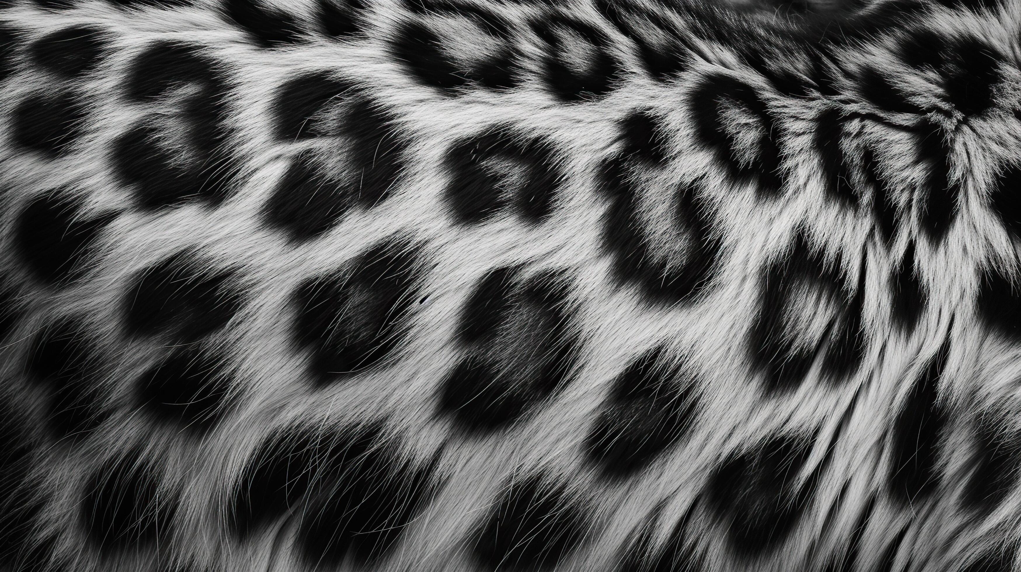 AI generated Close up of black and white leopard fur texture. Abstract background. 39668720 ...