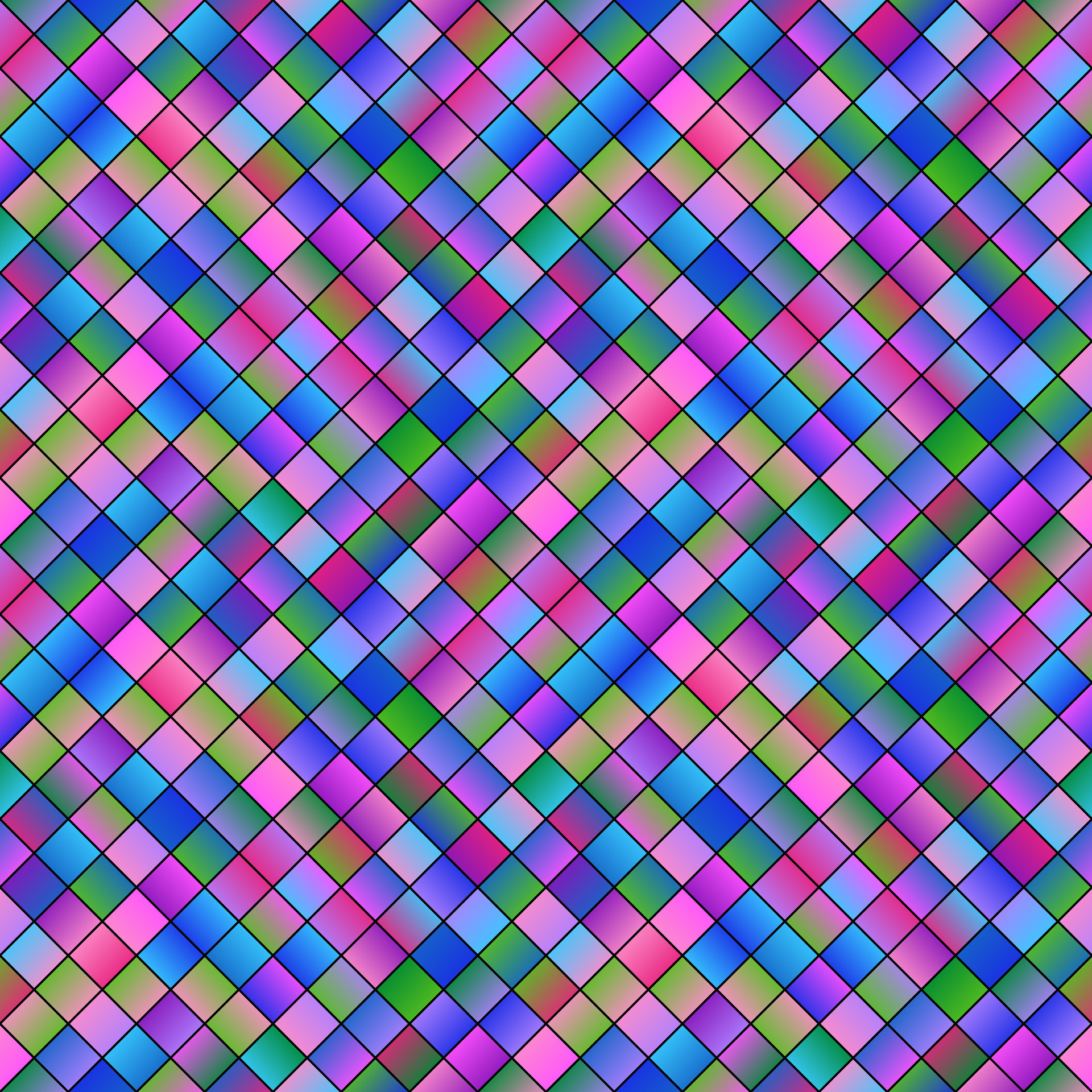 Geometrical Gradient Seamless Diagonal Square Pattern Background