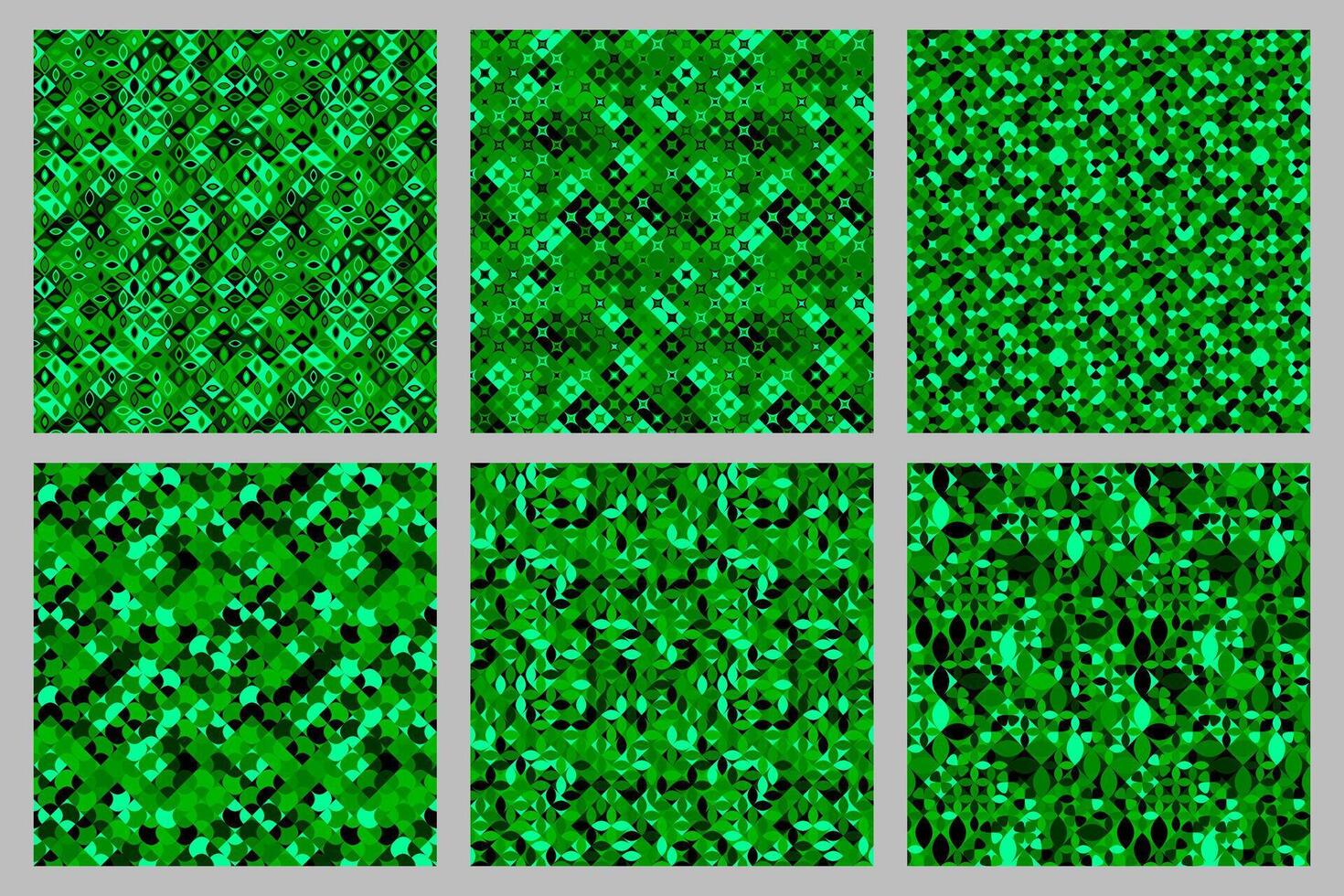 Diagonal Mosaic Pattern Background Set Abstract Vector Design