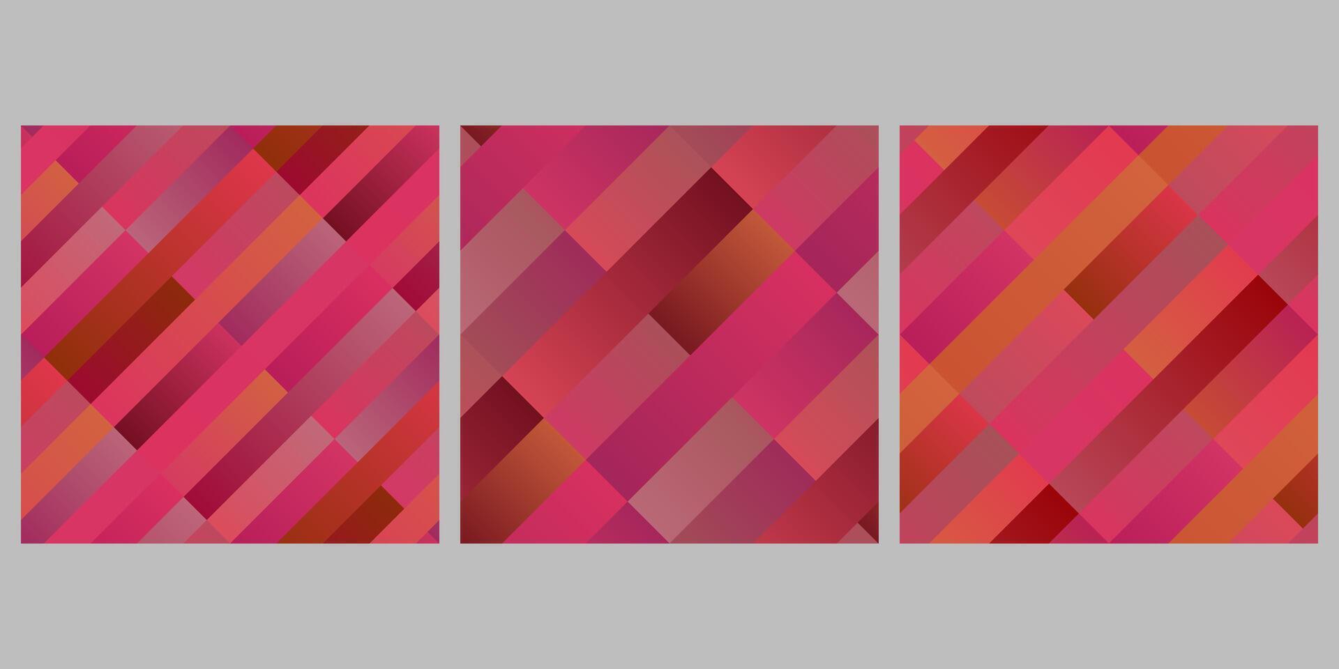 Seamless gradient geometrical rectangle pattern background set ...