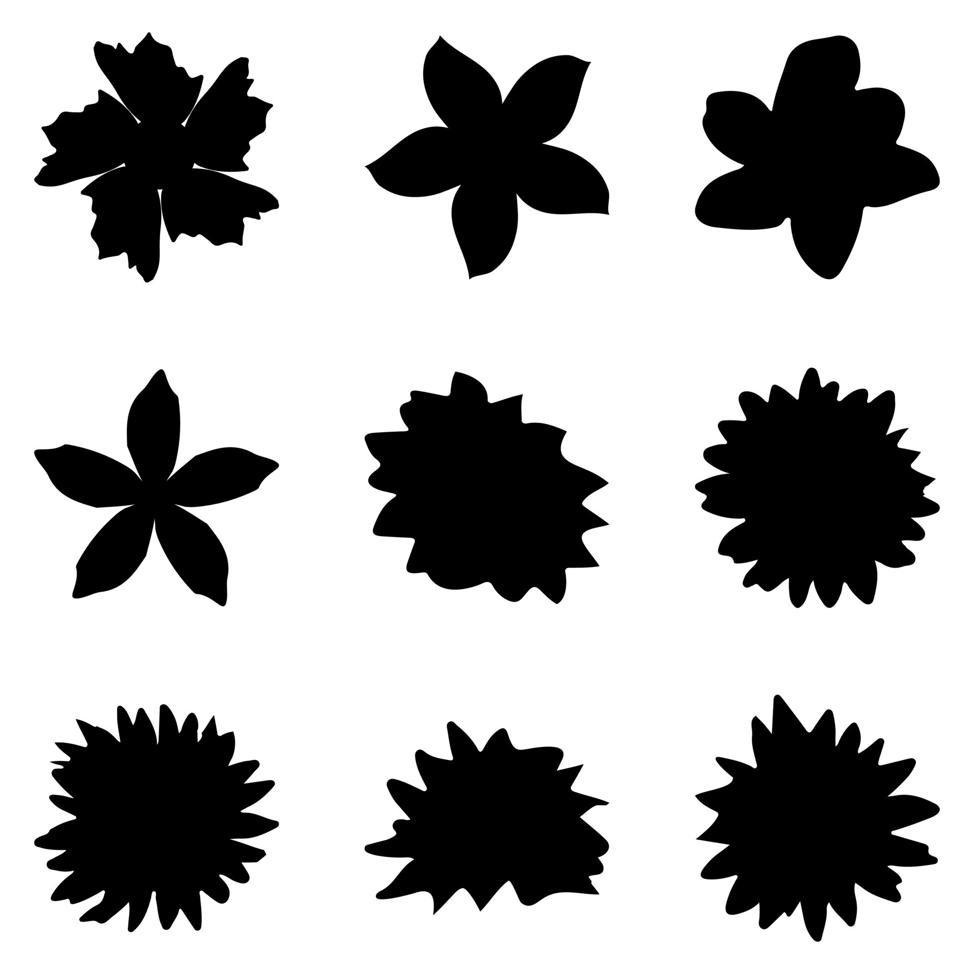 Simple flower icon set. Nature flat design 39832801 Vector Art at Vecteezy