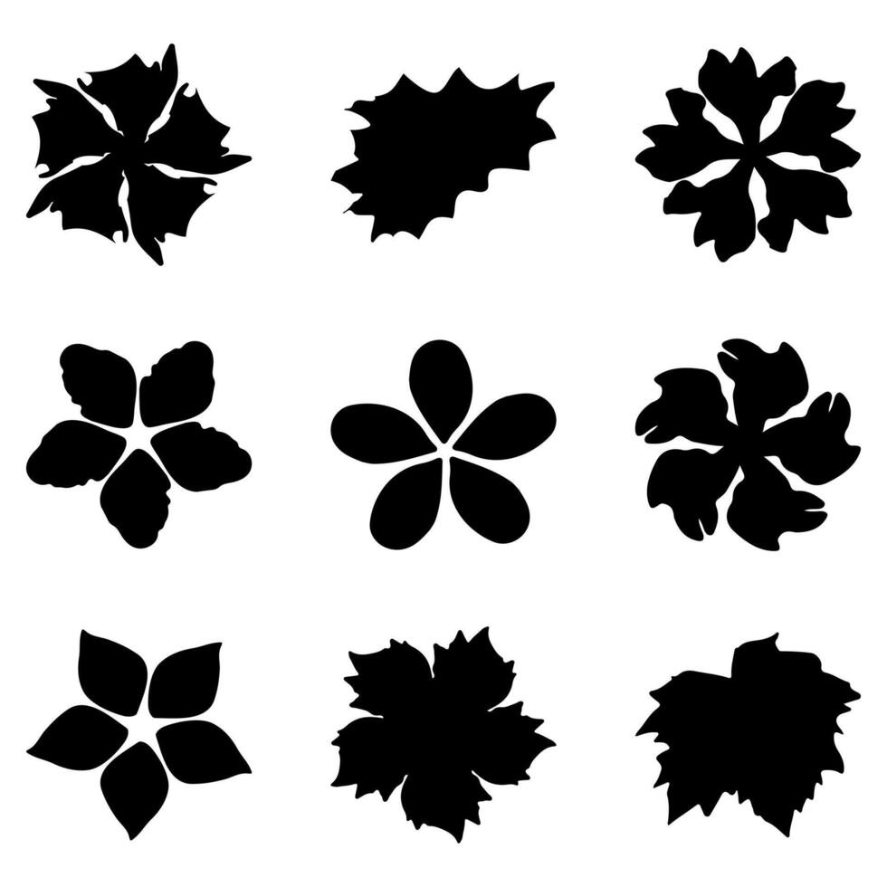 Simple flower icon set. Nature flat design 39833051 Vector Art at Vecteezy