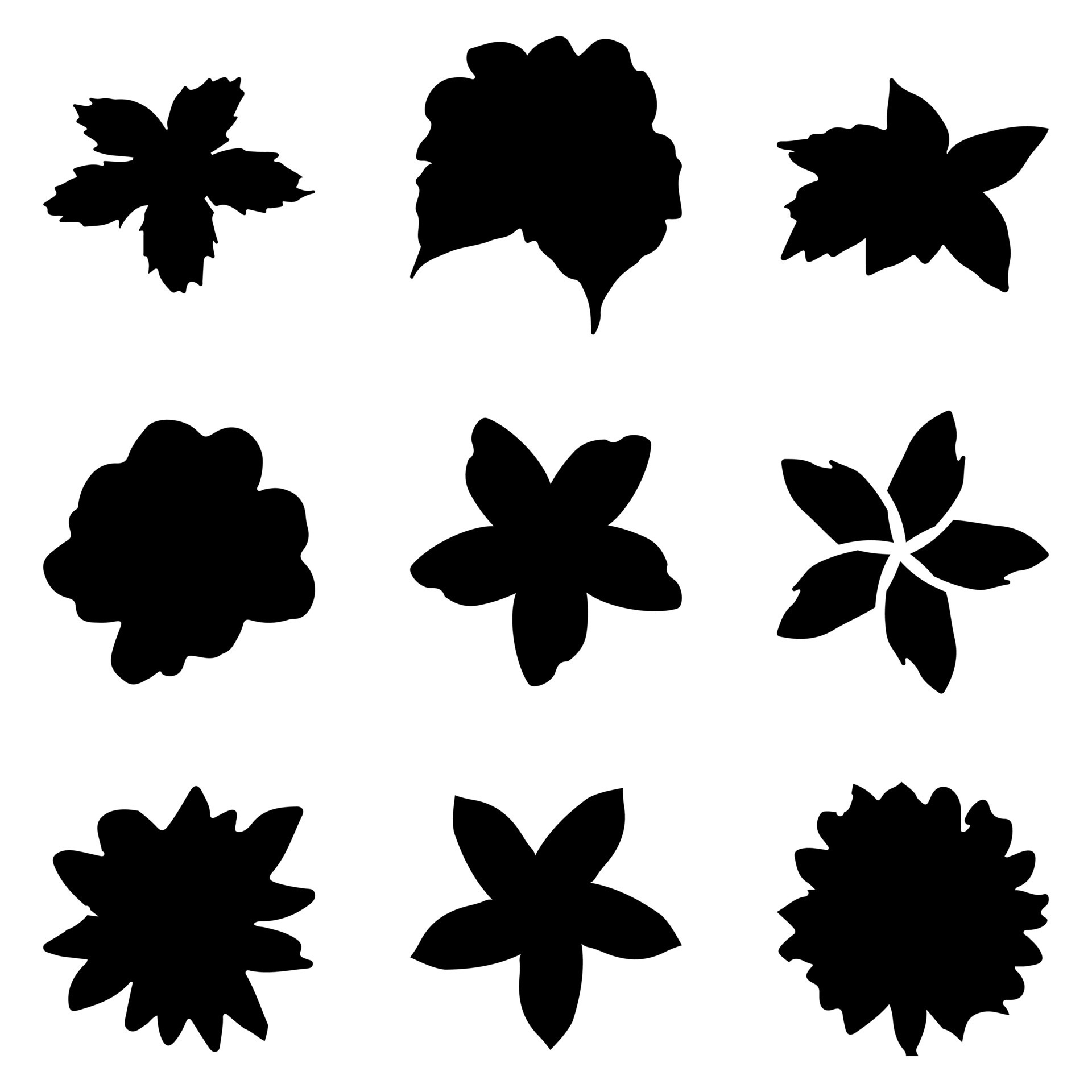 Simple flower icon set. Nature flat design 39833069 Vector Art at Vecteezy