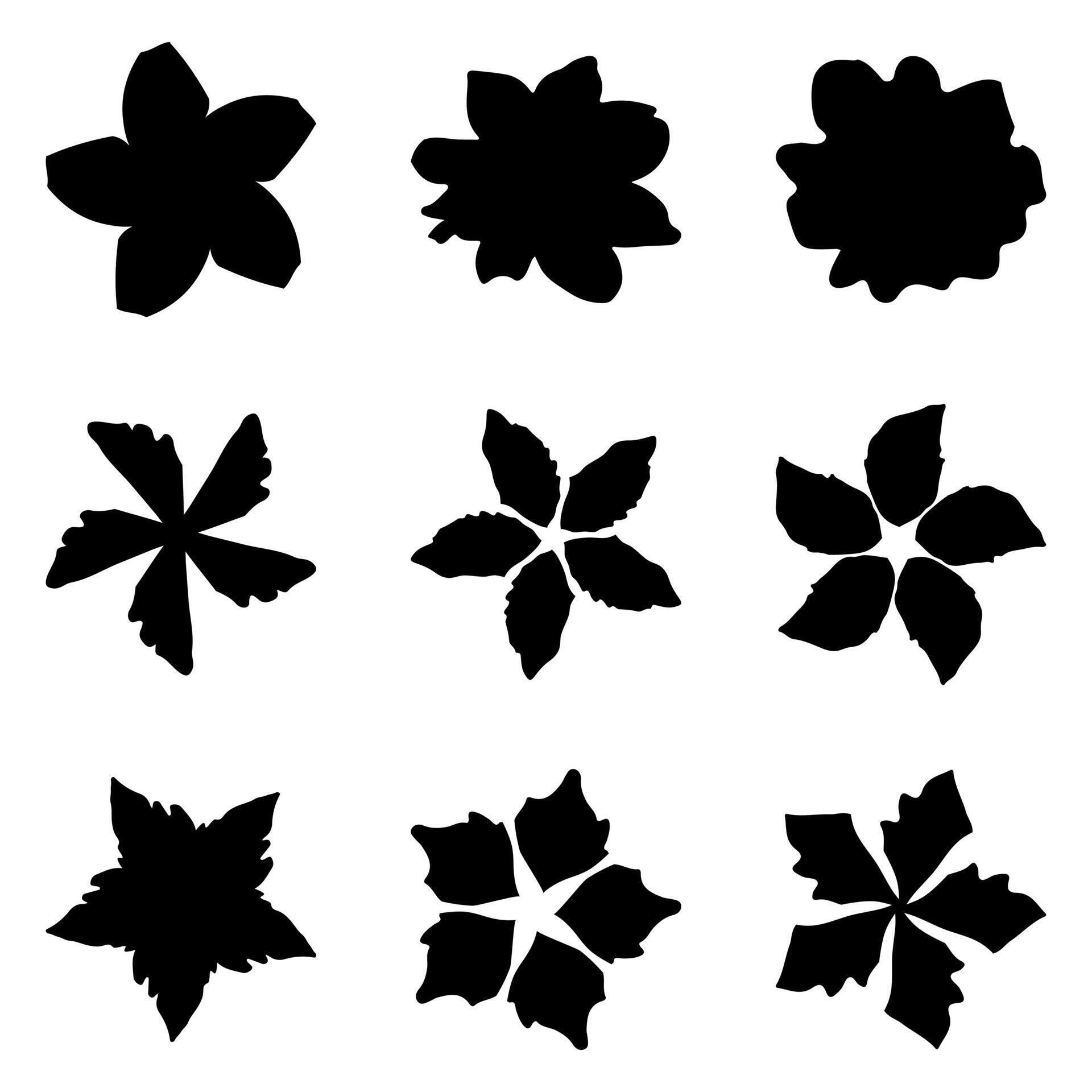 Simple flower icon set. Nature flat design 39833075 Vector Art at Vecteezy