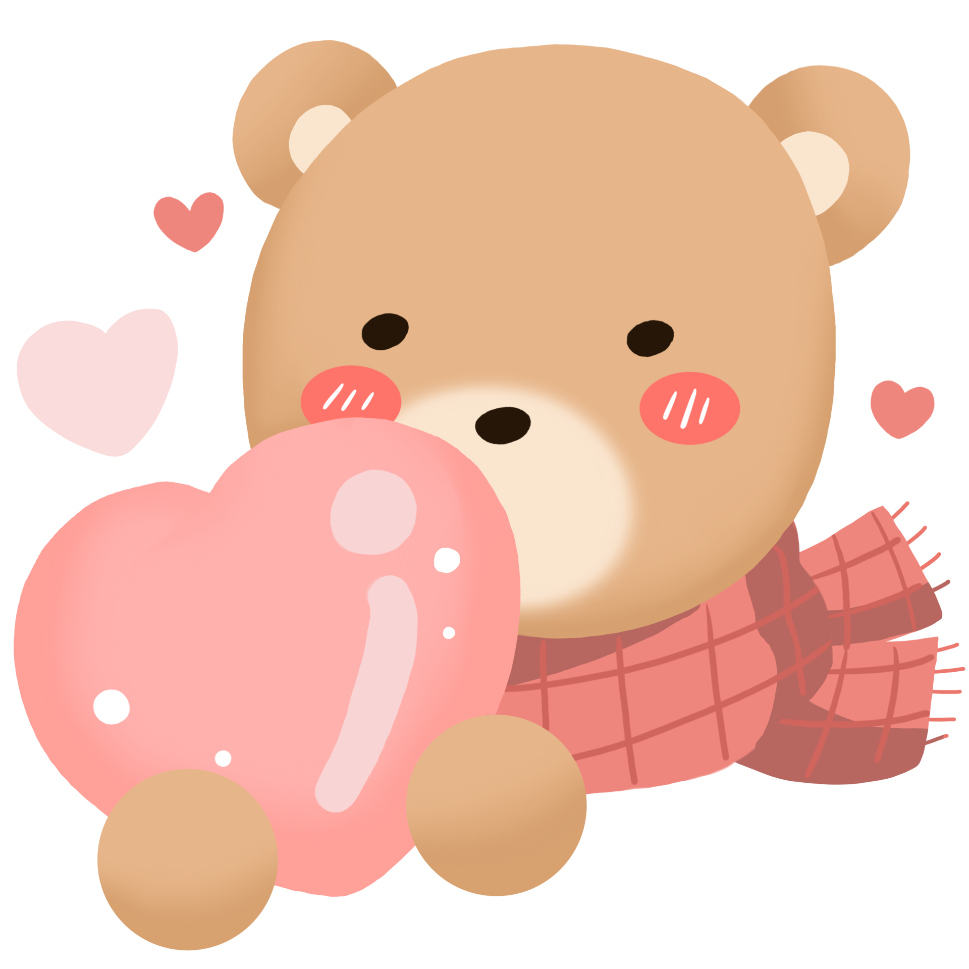 A Cute Teddy Bear Holding A Heart 39834727 Png