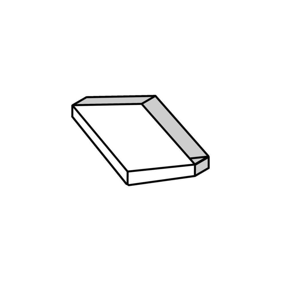 Concrete Slab Civil Engineer Isometric Icon Vector Illustration