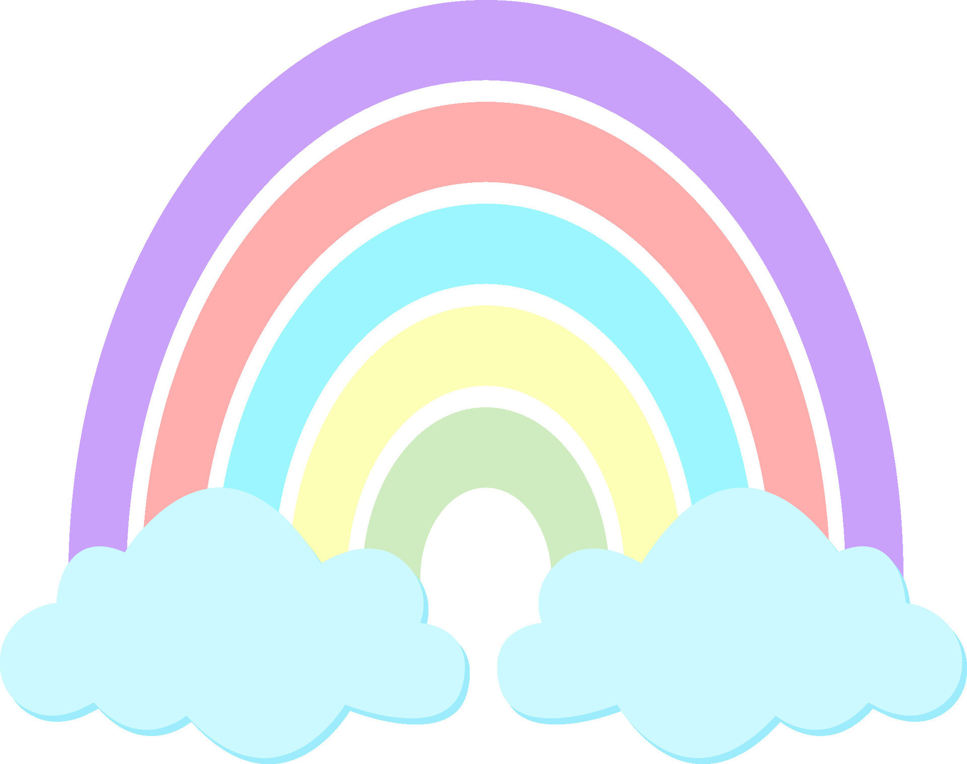 Rainbow With Clouds Vector Illustration 39845620 Vector Art at Vecteezy