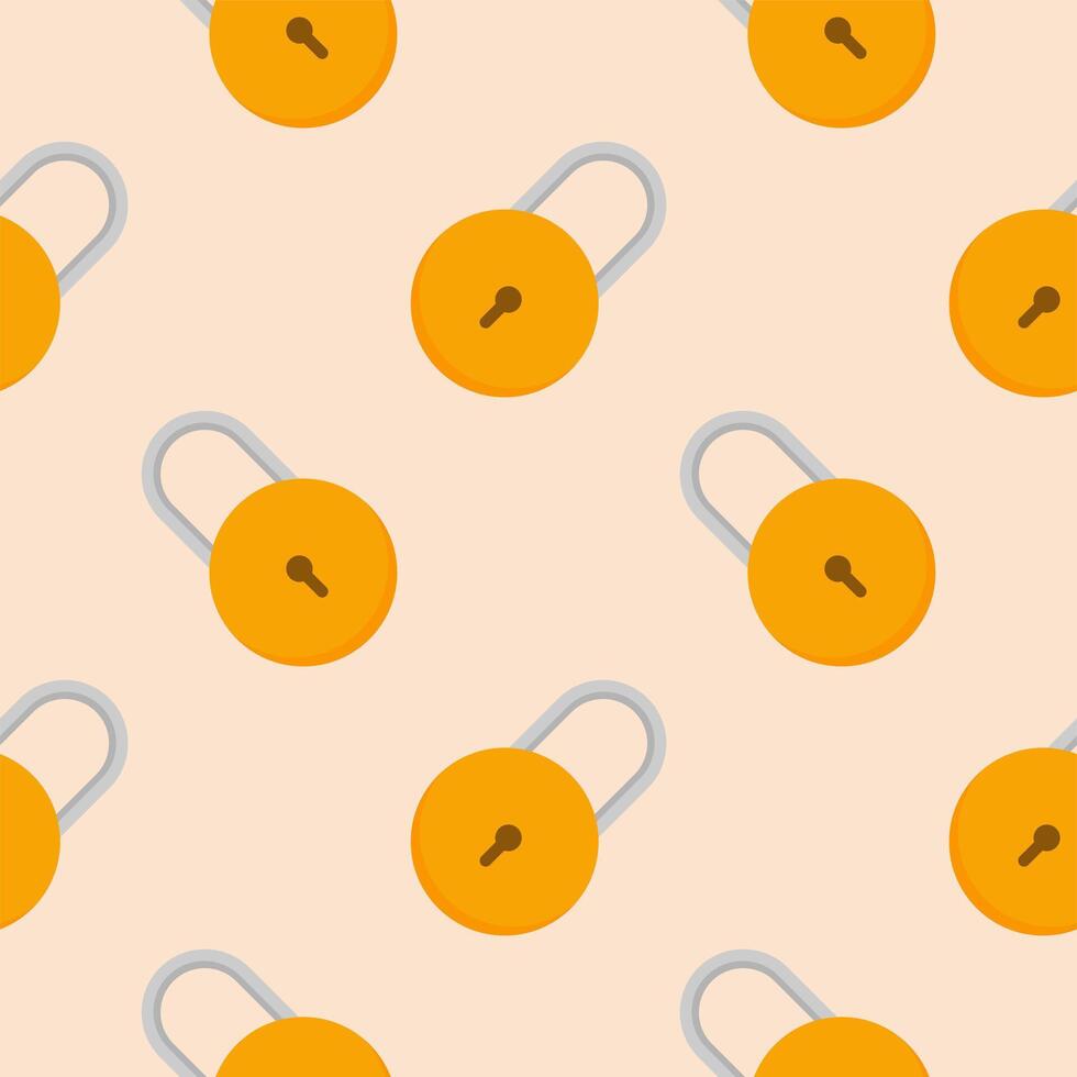 Yellow Padlocks Seamless Pattern With Colorful Locks On A Color Background Lock Sign Seamless