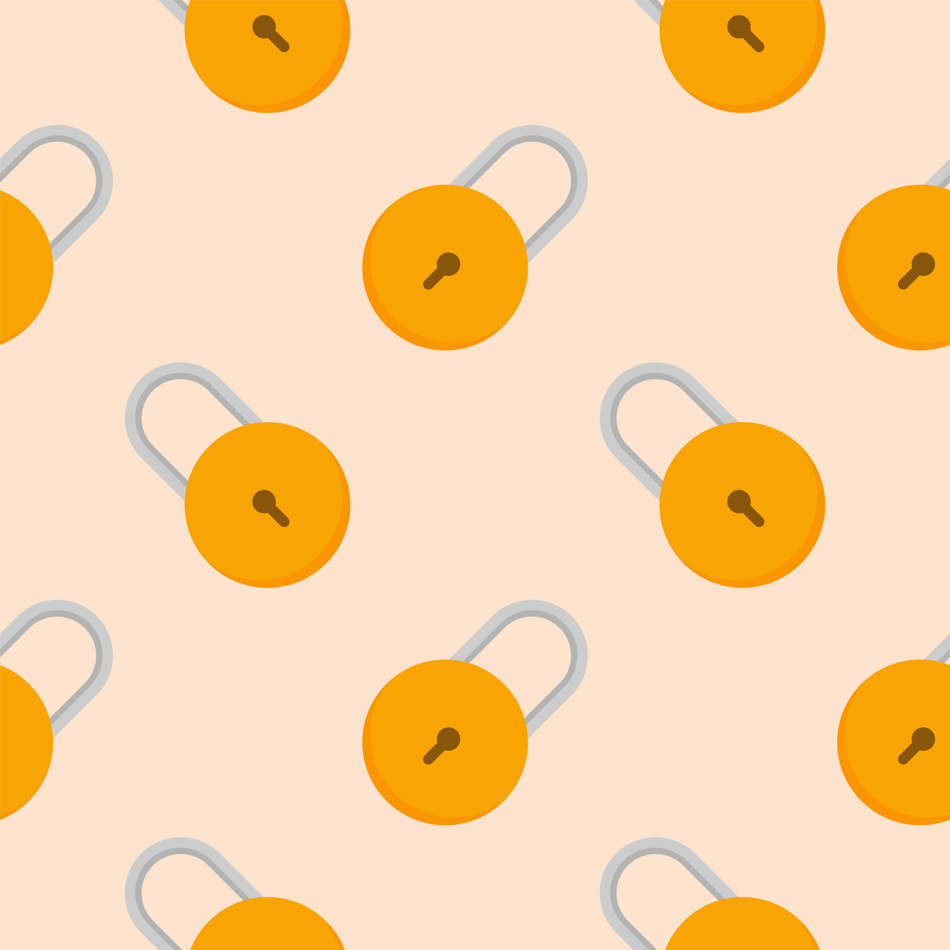 Yellow Padlocks Seamless Pattern With Colorful Locks On A Color Background Lock Sign Seamless