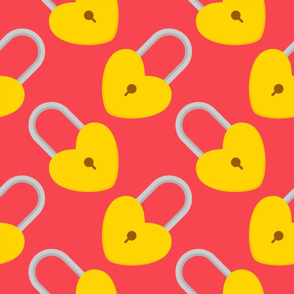 Yellow Padlocks Seamless Pattern With Colorful Locks On A Color Background Vector Cyber Attack