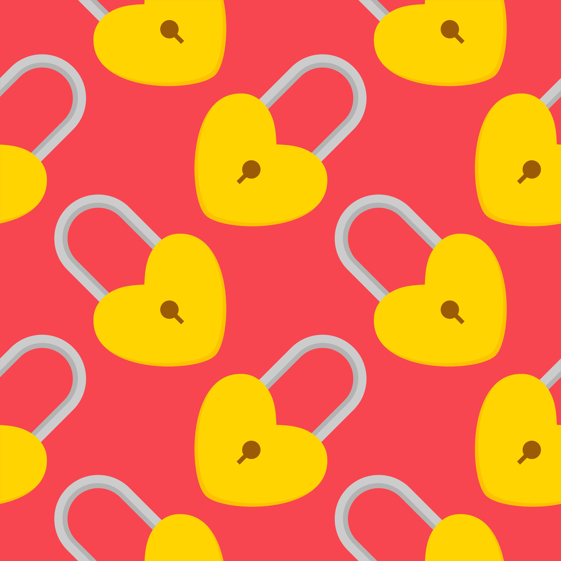 Yellow Padlocks Seamless Pattern With Colorful Locks On A Color Background Vector Cyber Attack