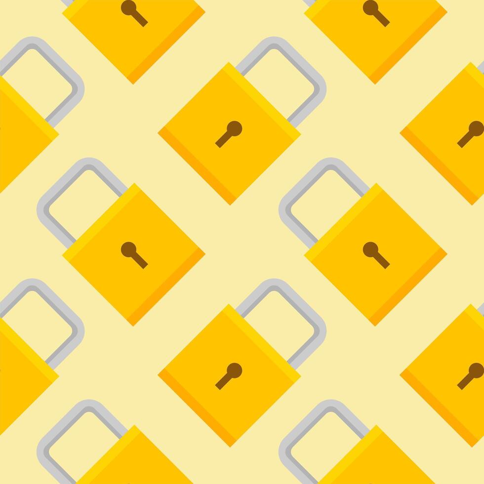 Yellow Padlocks Seamless Pattern With Colorful Locks On A Color Background Lock Sign Seamless