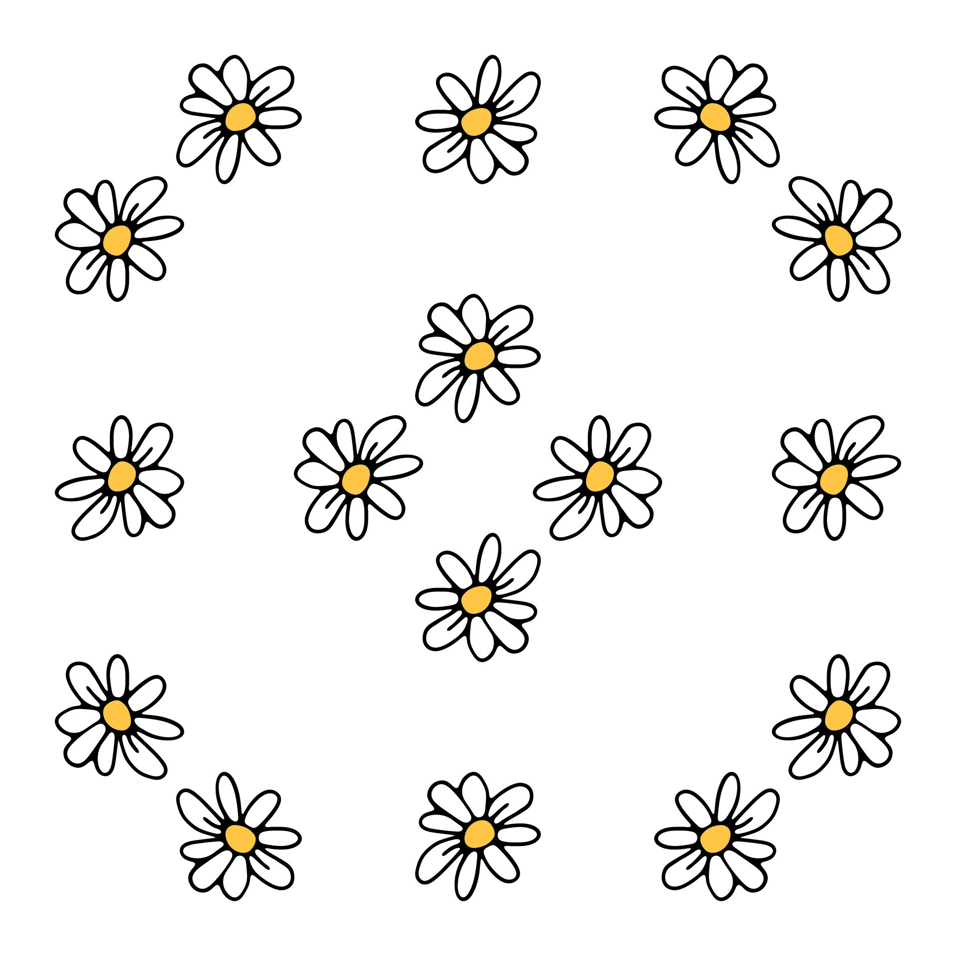 Daisy background vector pattern 39846124 Vector Art at Vecteezy