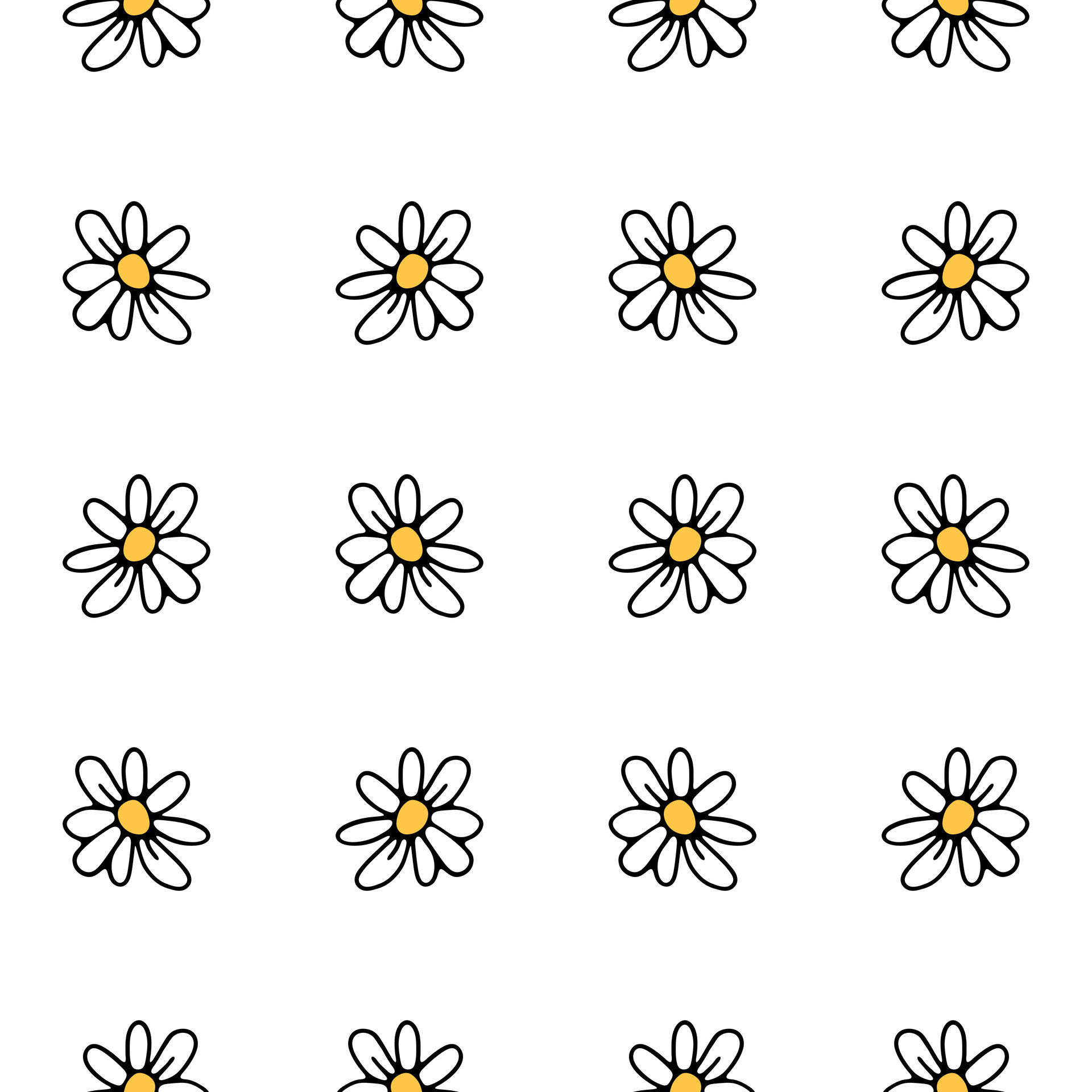 Daisy vector art in a seamless repeat pattern 39846174 Vector Art at ...