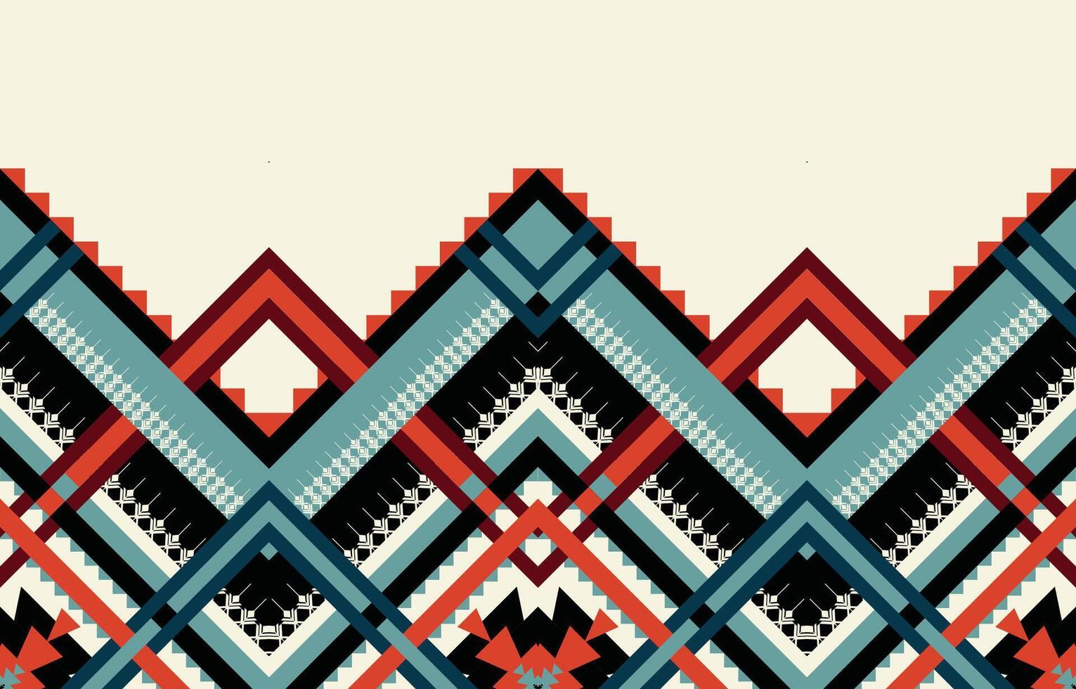 Geometric Ethnic Pattern Vector African American Mexican Western Aztec Motif Striped And