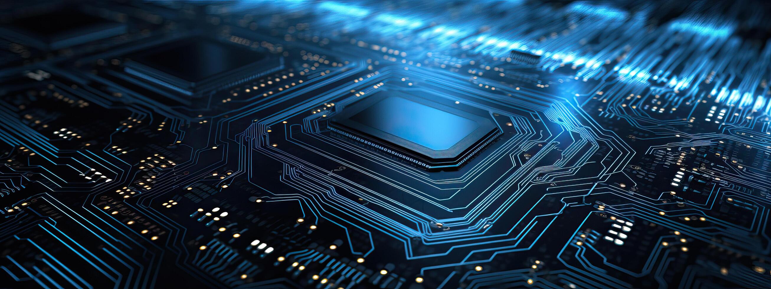 AI generated Abstract technology background of a digital computing system with processor ...