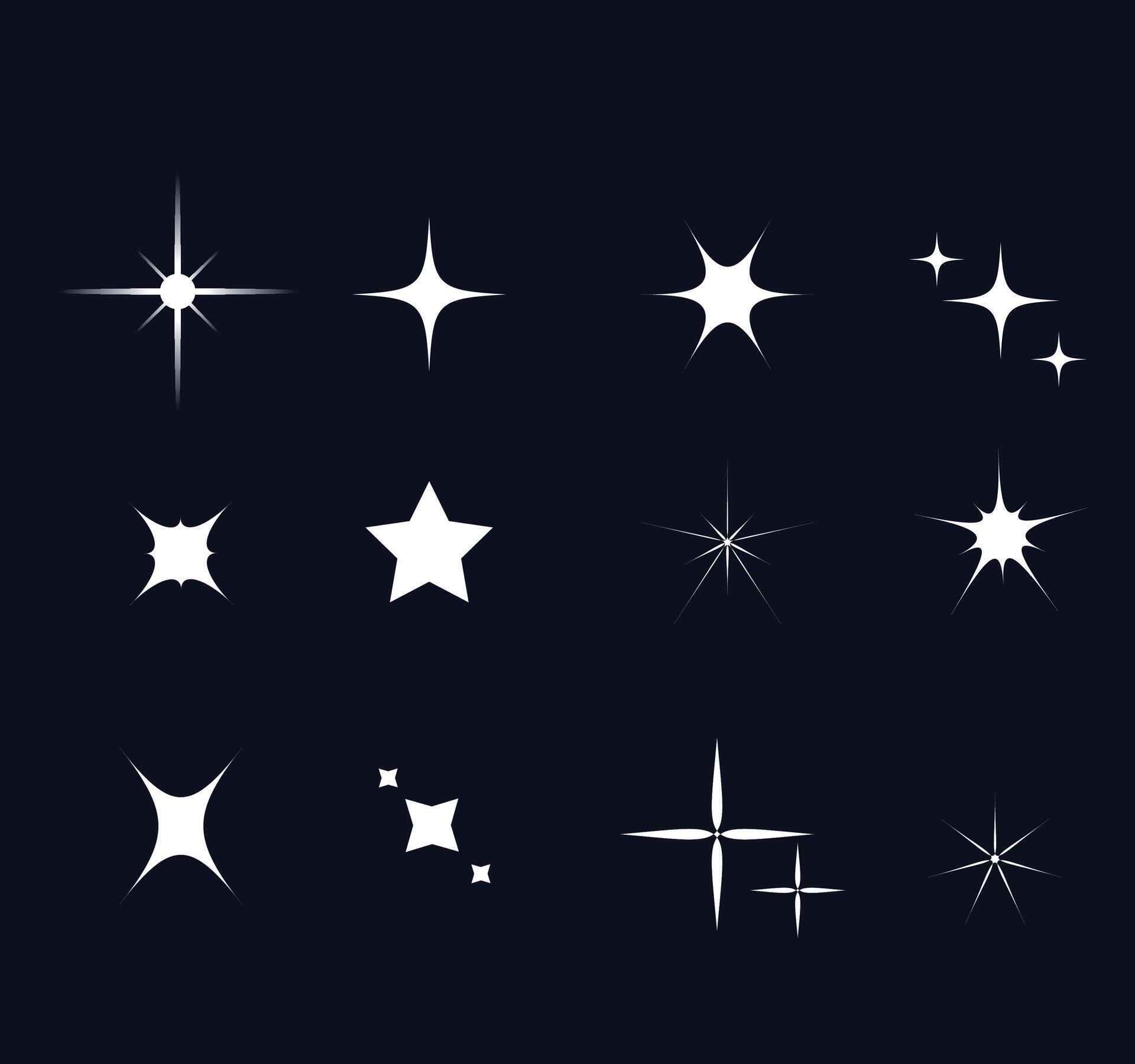 Flat Sparkling Star Pack 39864057 Vector Art at Vecteezy