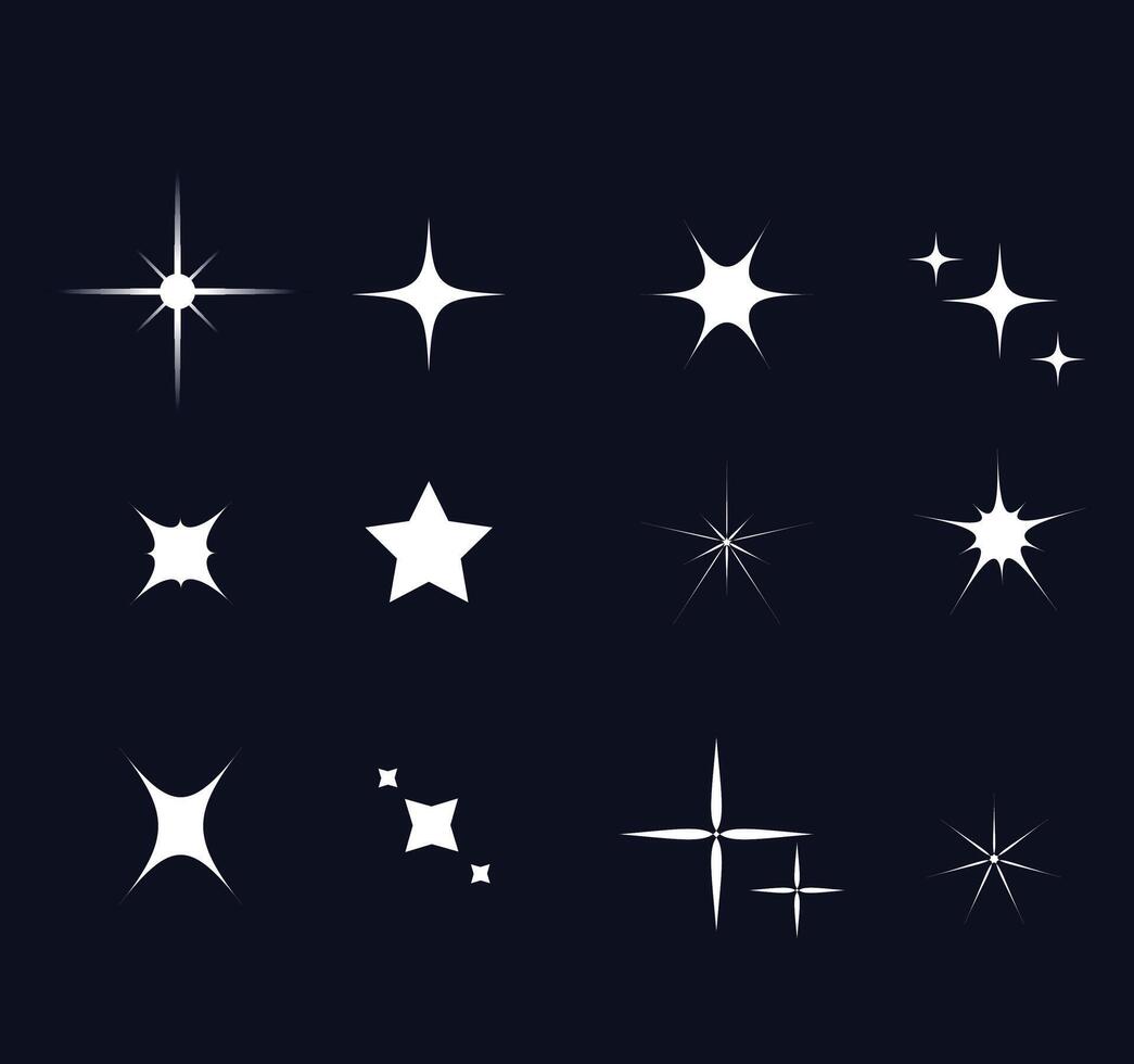 Flat Sparkling Star Pack 39864057 Vector Art at Vecteezy