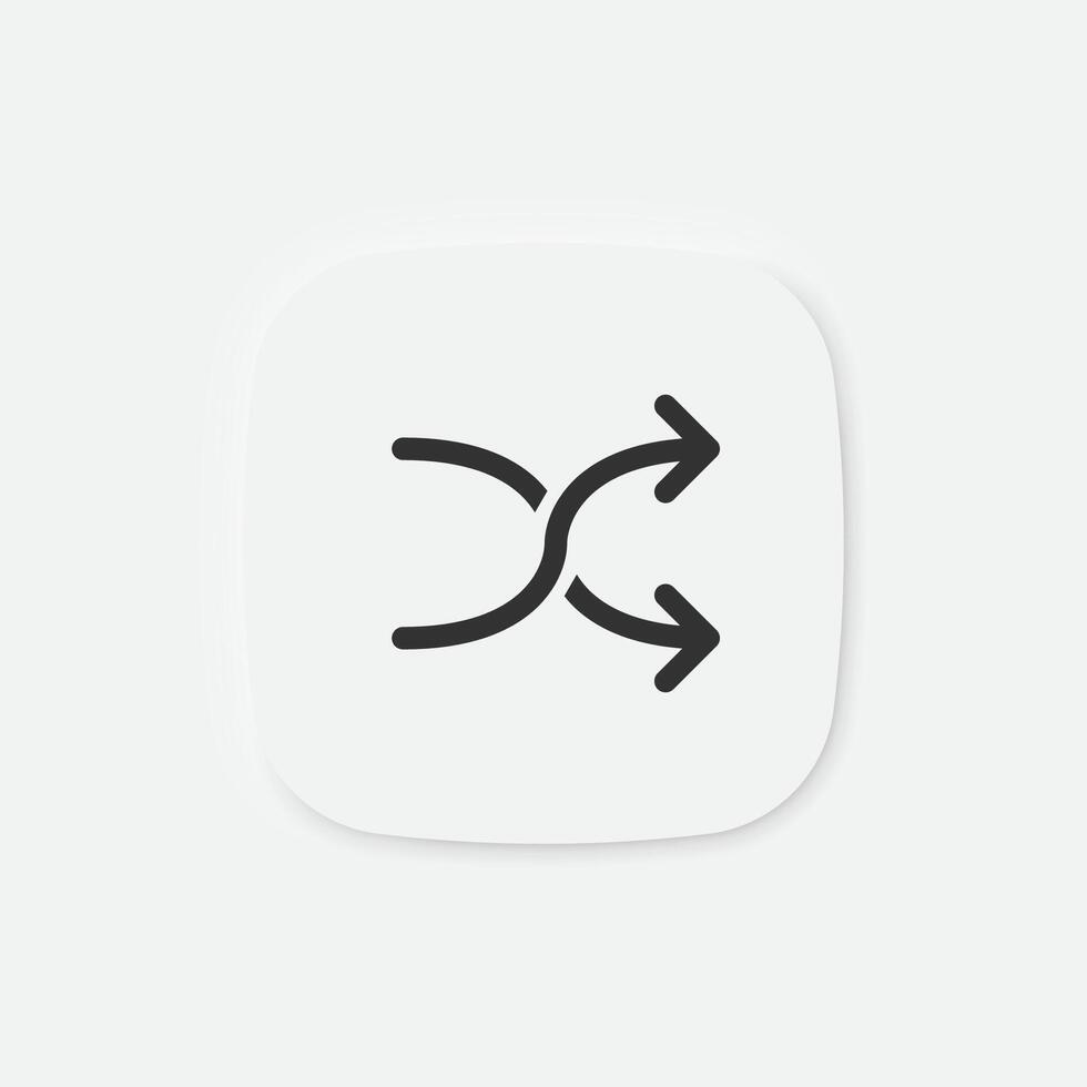 Shuffle Icon Random Song Sign Playlist Mix Symbols Vector Isolated