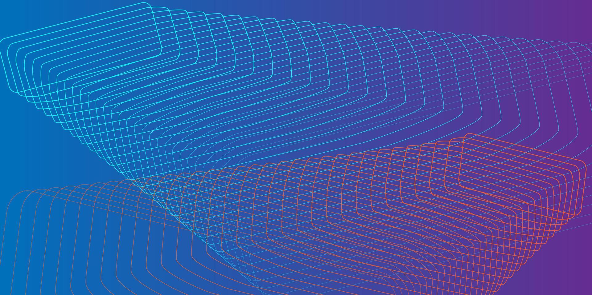 Vector Illustration of movement pattern of rectangle lines and shape ...