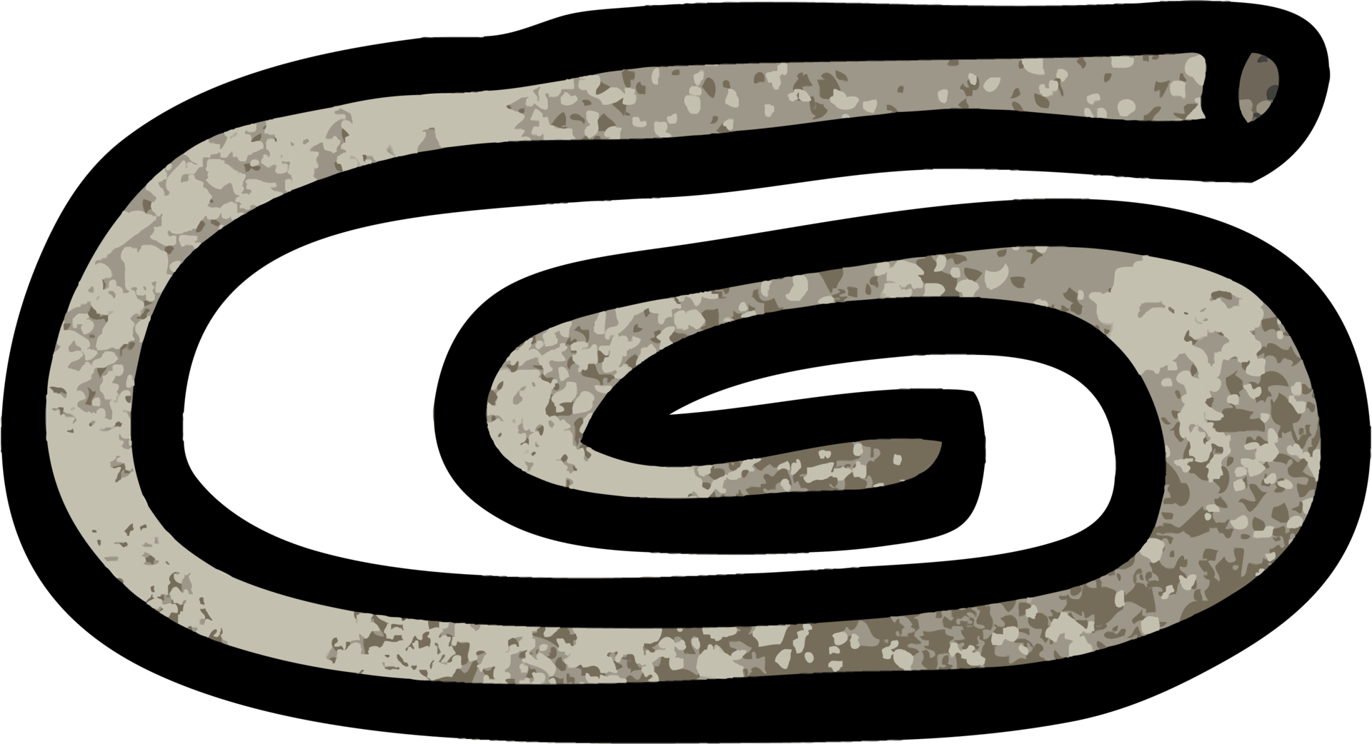 Grunge Textured Illustration Cartoon Paper Clip 39881433 Png