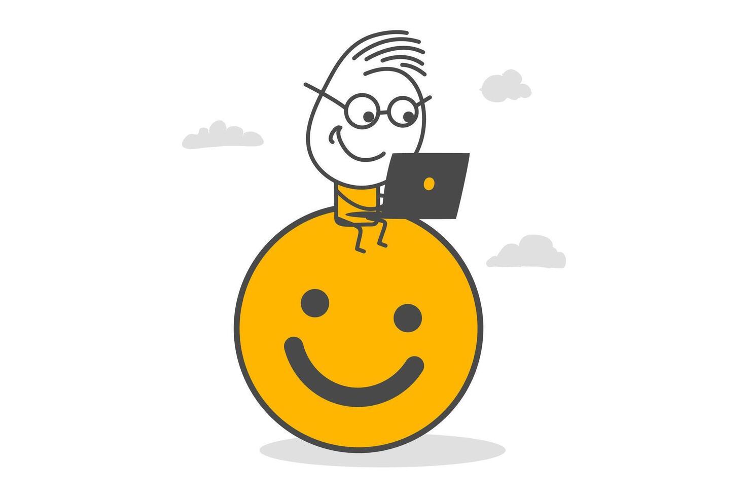 Stick figures. Work happiness or job satisfaction, passion or enjoyment ... Stick figures. Work happiness or job satisfaction, passion or enjoyment ...