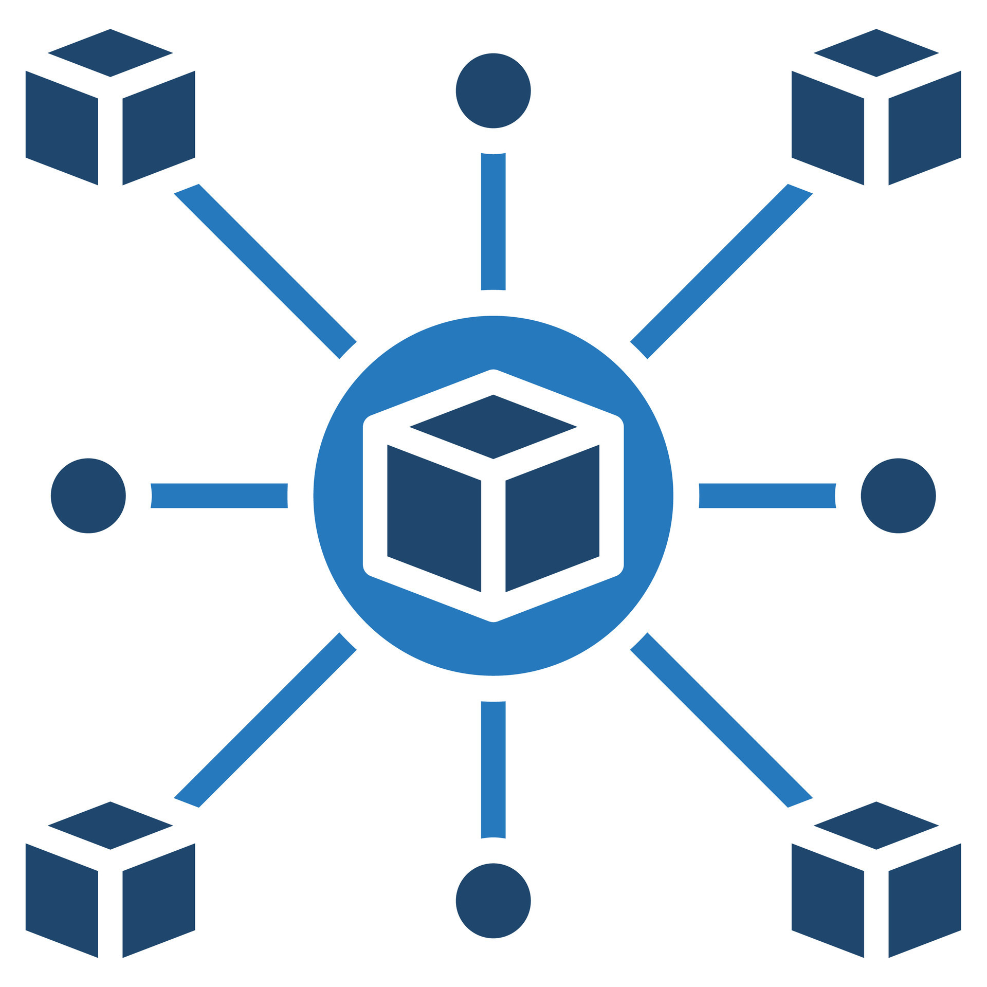 Blockchain Network Icon Line Vector Illustration 39885415 Vector Art At