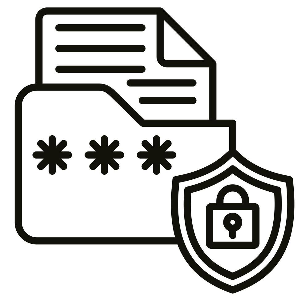 Data Encryption icon line vector illustration 39885428 Vector Art at Vecteezy