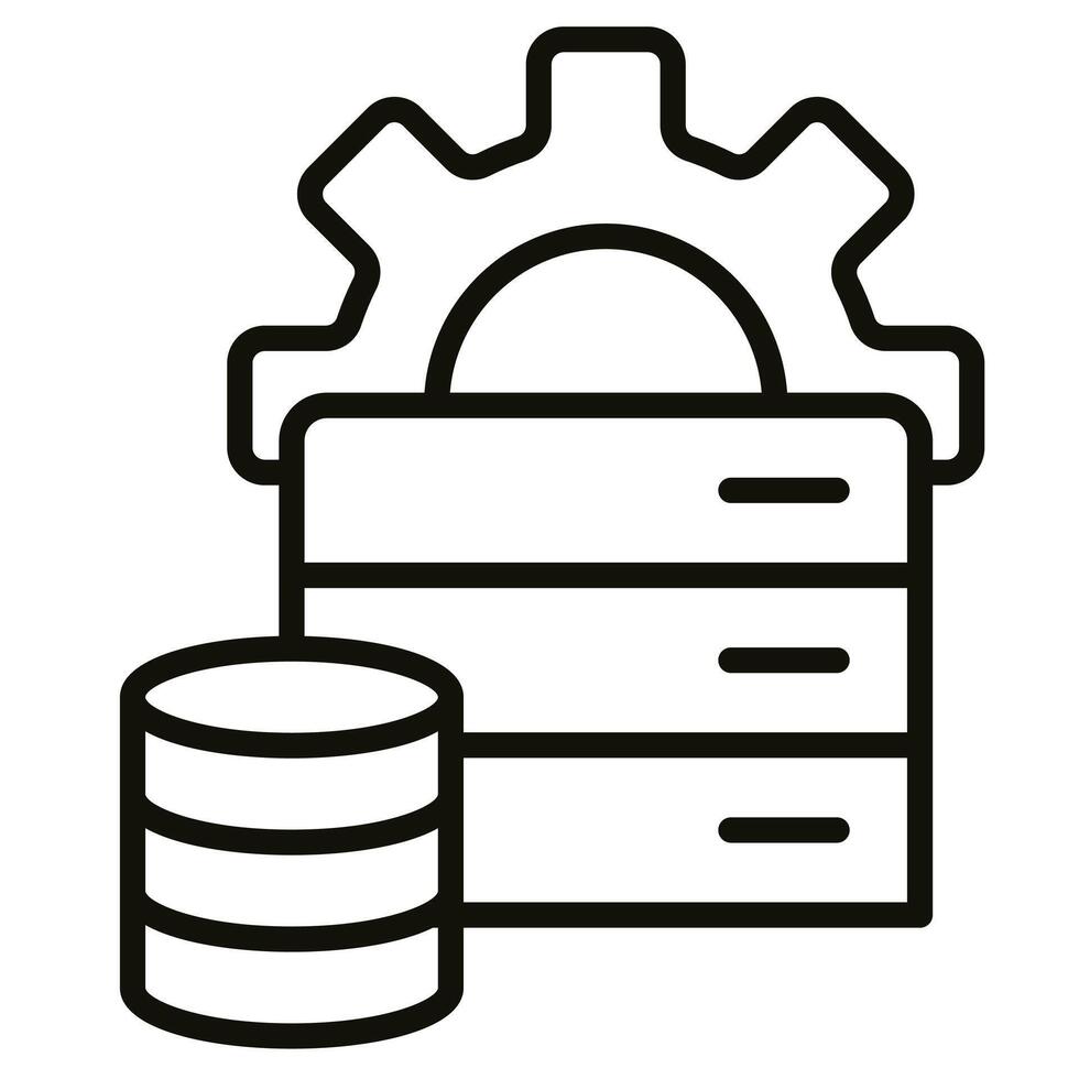 Data Center Optimization icon line vector illustration 39885602 Vector ...